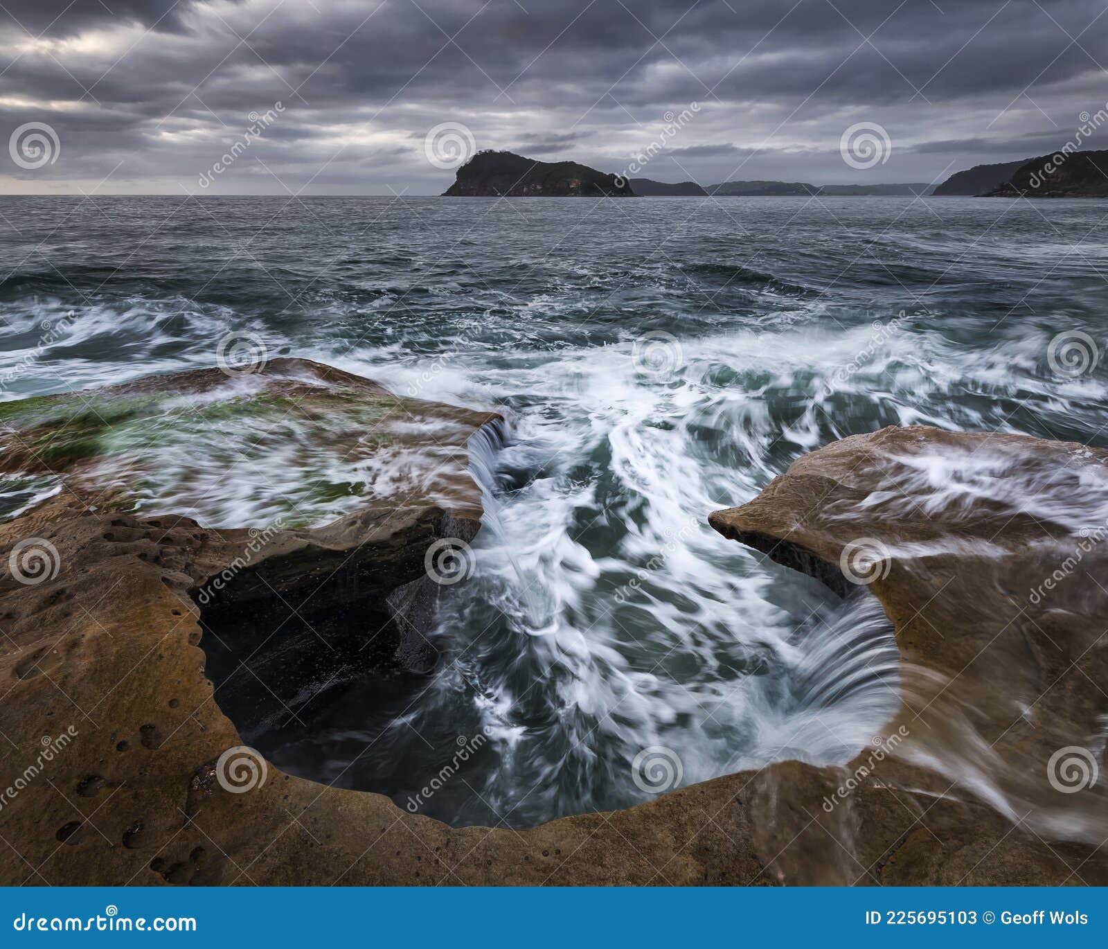 Waves Hitting the Rocks on the Ocean Stock Image - Image of dramatic ...