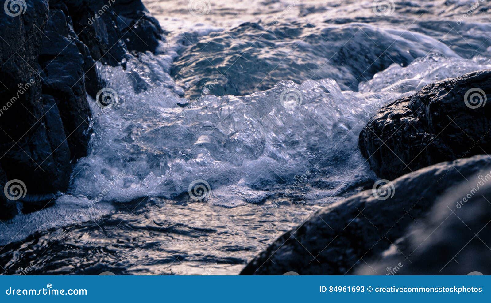Waves Hitting Rocks Picture. Image: 84961693