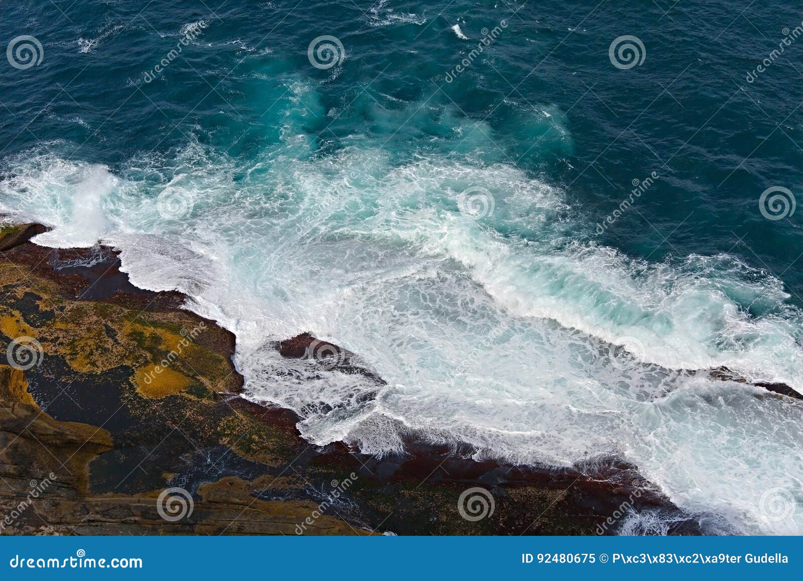 Waves hitting shore stock image. Image of fierce, smash - 92480675