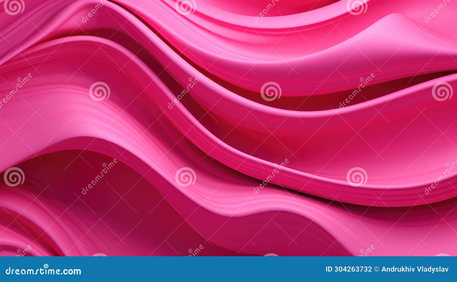 Waves in Hot Pink Colors, Abstract Illustration Stock Illustration ...
