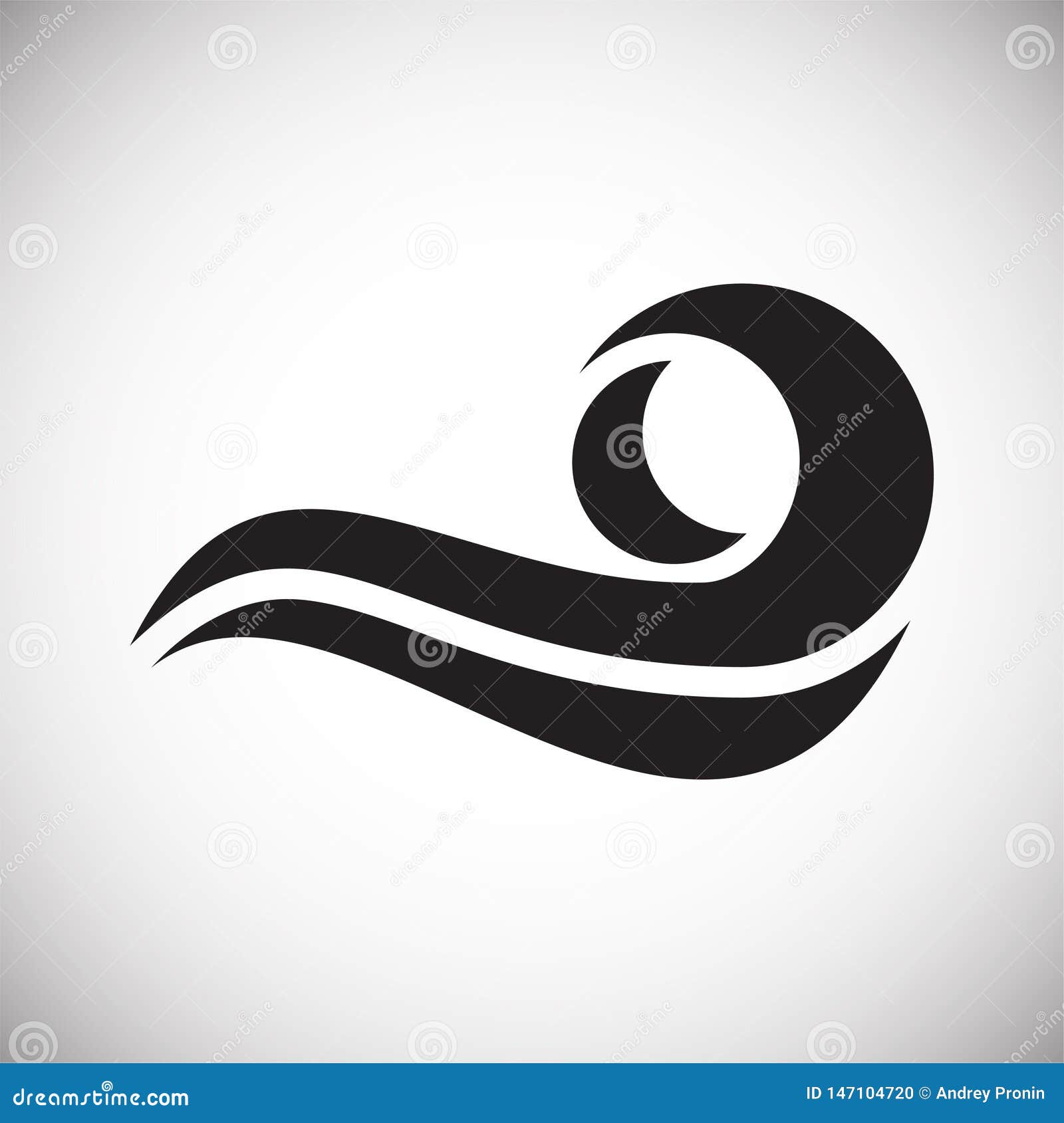 Waves Icon on Background for Graphic and Web Design. Simple Vector Sign ...