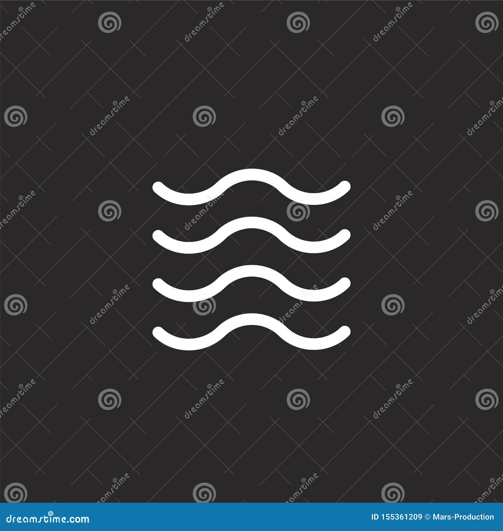 Waves Icon. Filled Waves Icon for Website Design and Mobile, App ...