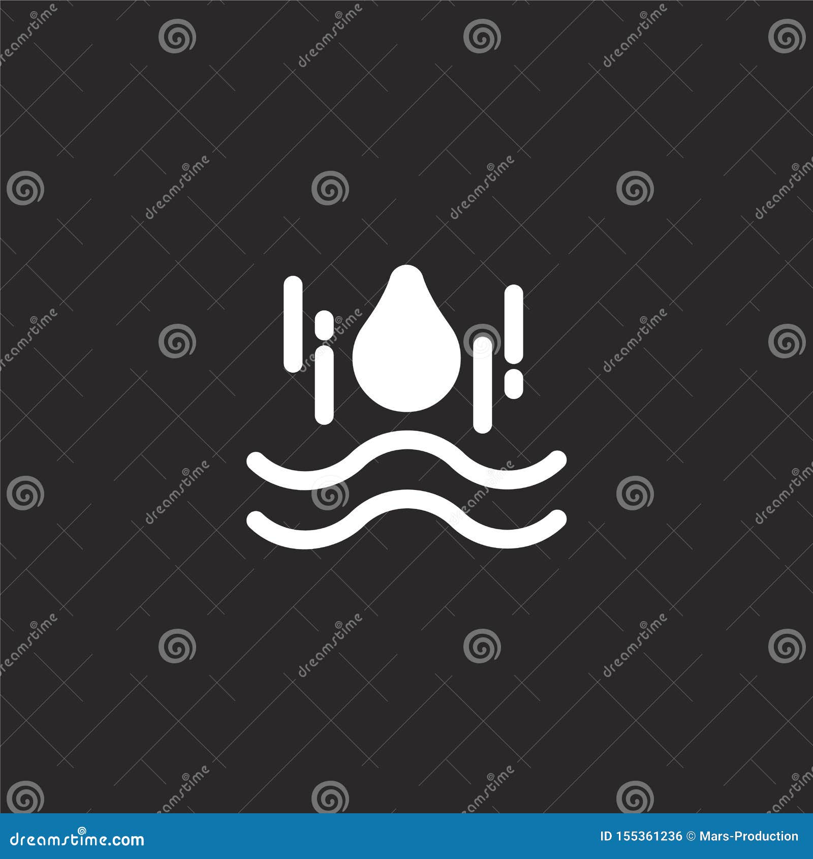 Waves Icon. Filled Waves Icon for Website Design and Mobile, App ...