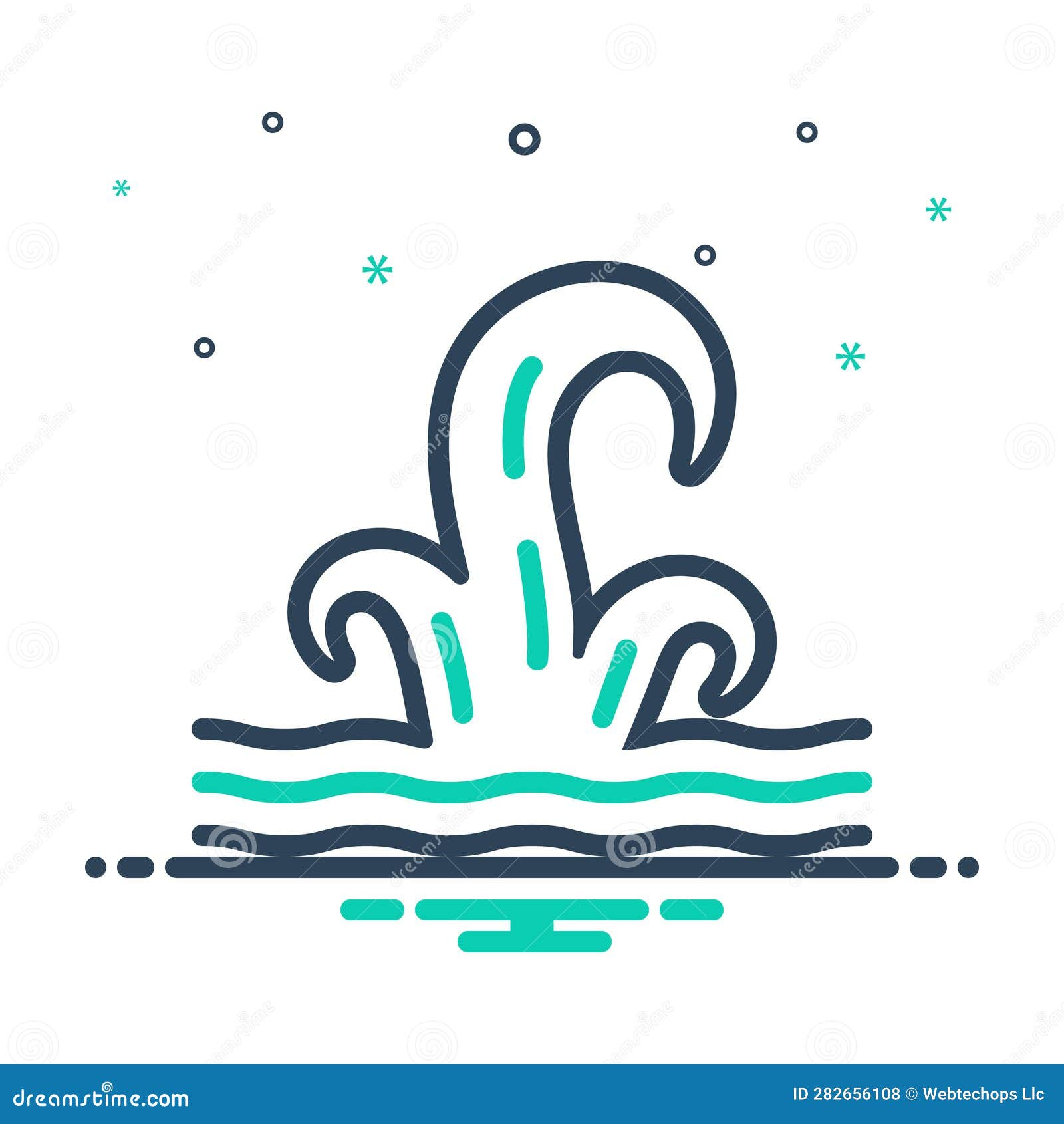 Mix Icon for Waves, Ripple and Ocean Stock Vector - Illustration of ...