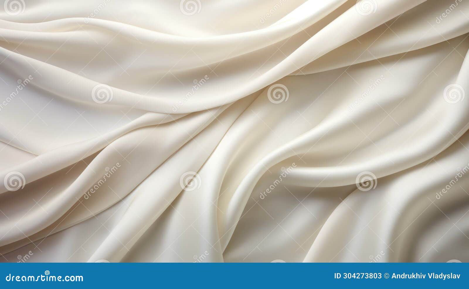 Waves of Ivory Satin Fabric, Abstract Illustration Stock Image - Image ...