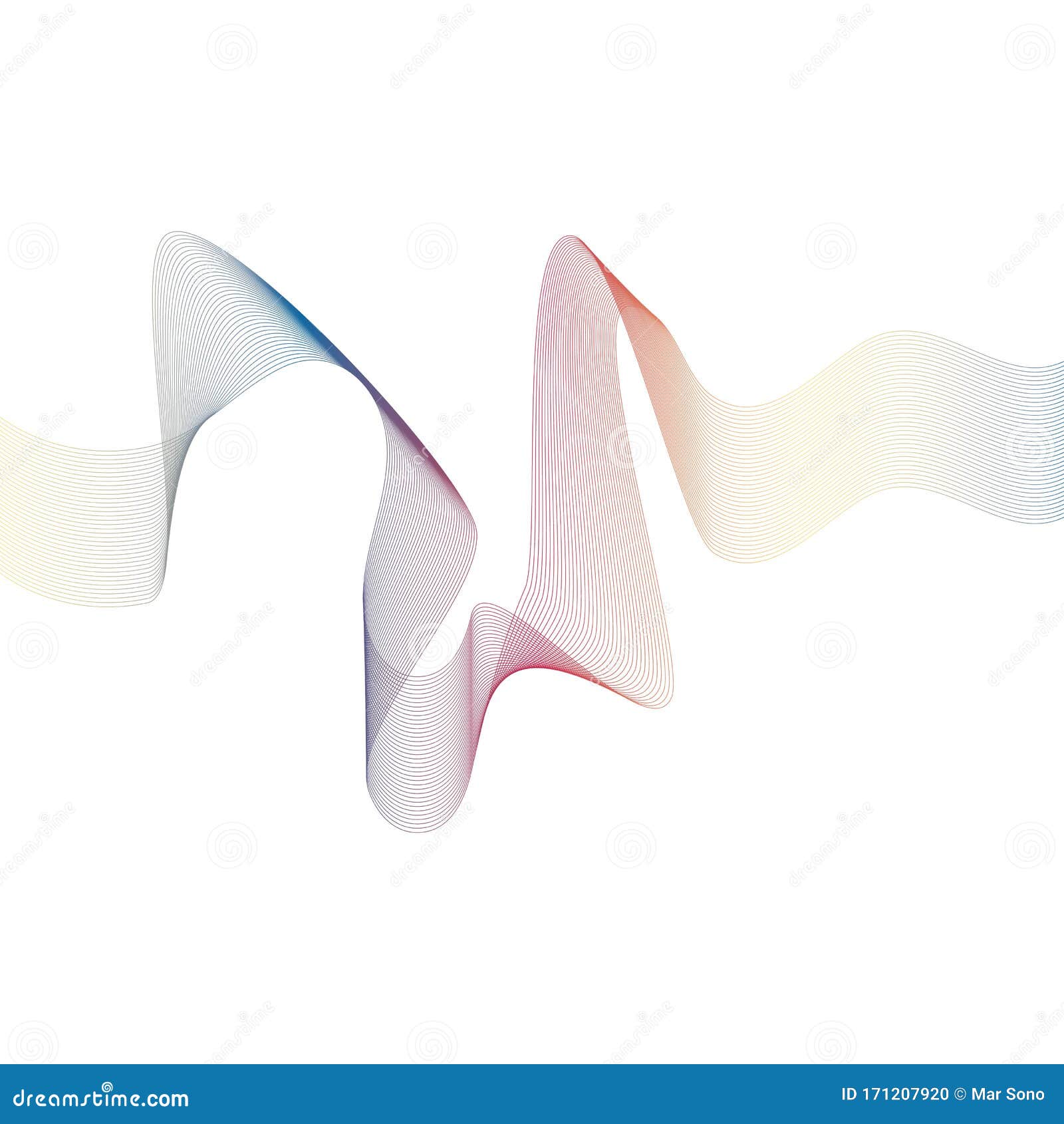 Waves Line Gradient Vector Illustration Design Stock Vector ...