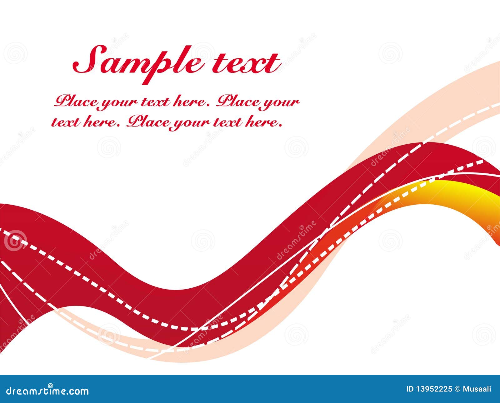 WAVES LINES SAMPLE TEXT stock vector. Illustration of square - 13952225