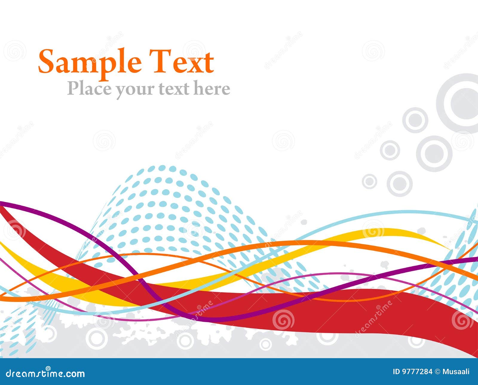 Waves Lines Sample Text stock vector. Illustration of modern - 9777284