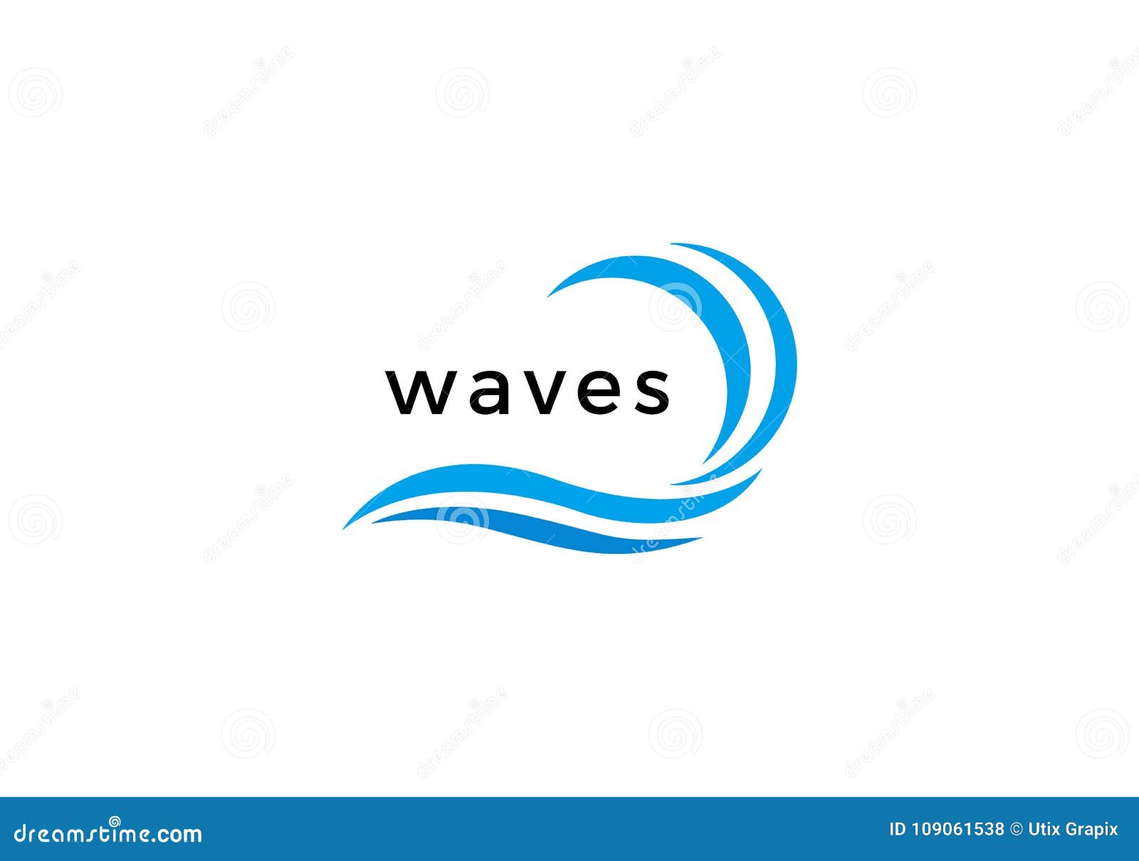 Waves Logo vector stock vector. Illustration of wave - 109061538