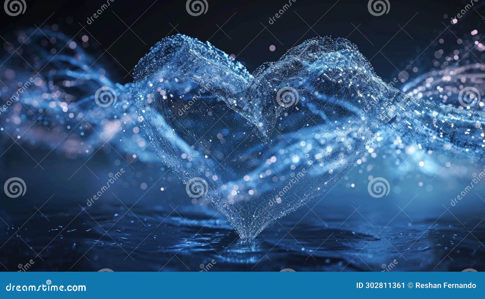 Waves of Love Data Flowing between Two Points Stock Illustration ...
