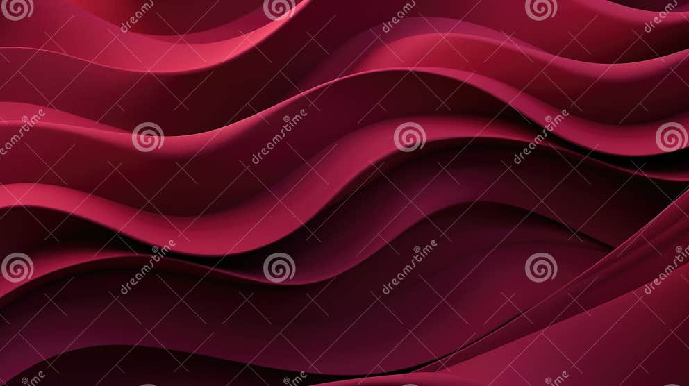 Waves in Maroon Colors, Abstract Illustration Stock Illustration ...