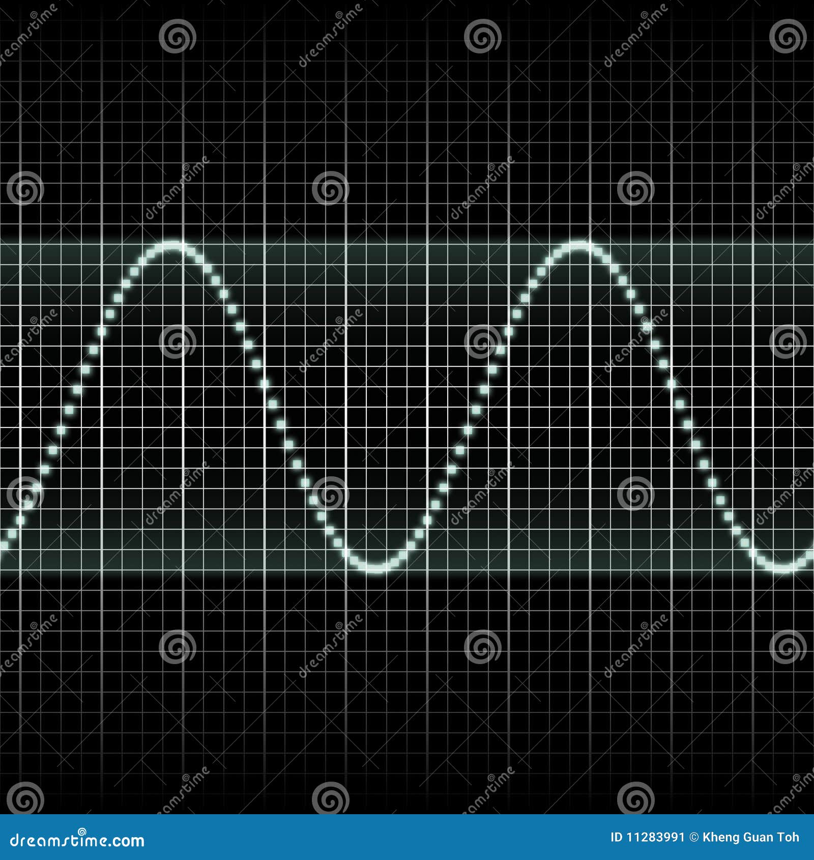 Waves measuring display stock illustration. Illustration of technology ...