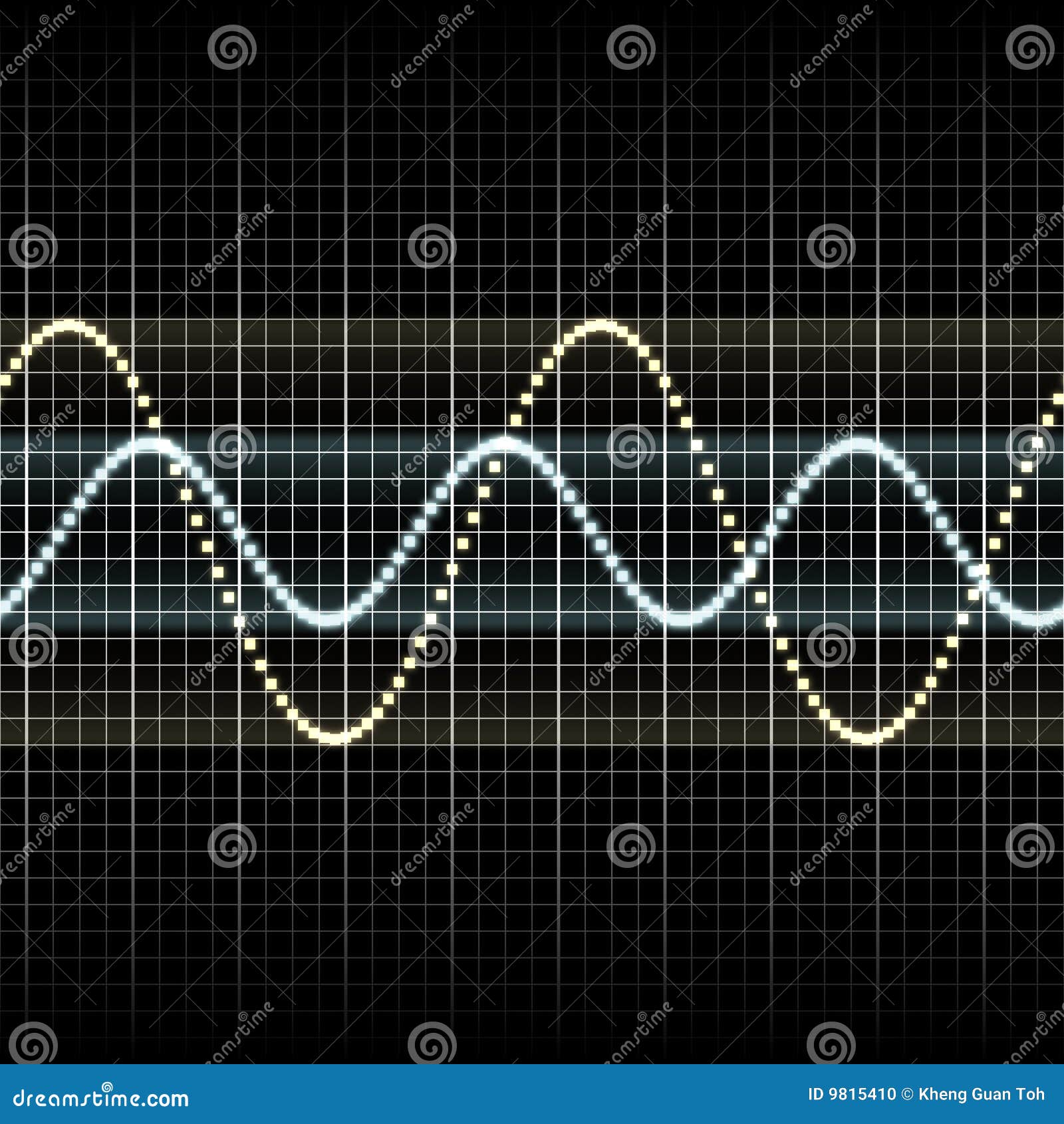 Waves measuring display stock illustration. Illustration of display ...