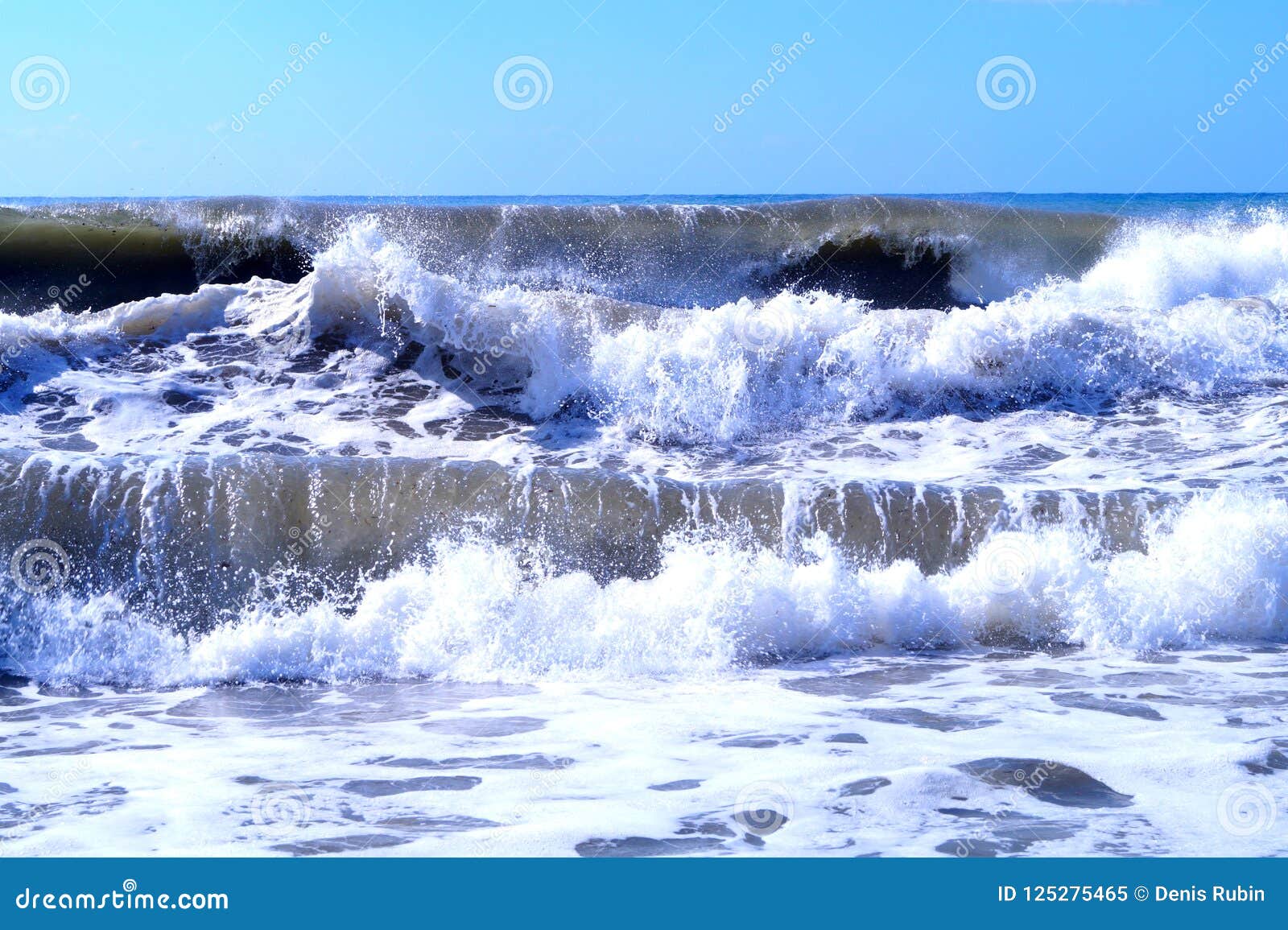 Waves in the Mediterranean stock image. Image of panorama - 125275465
