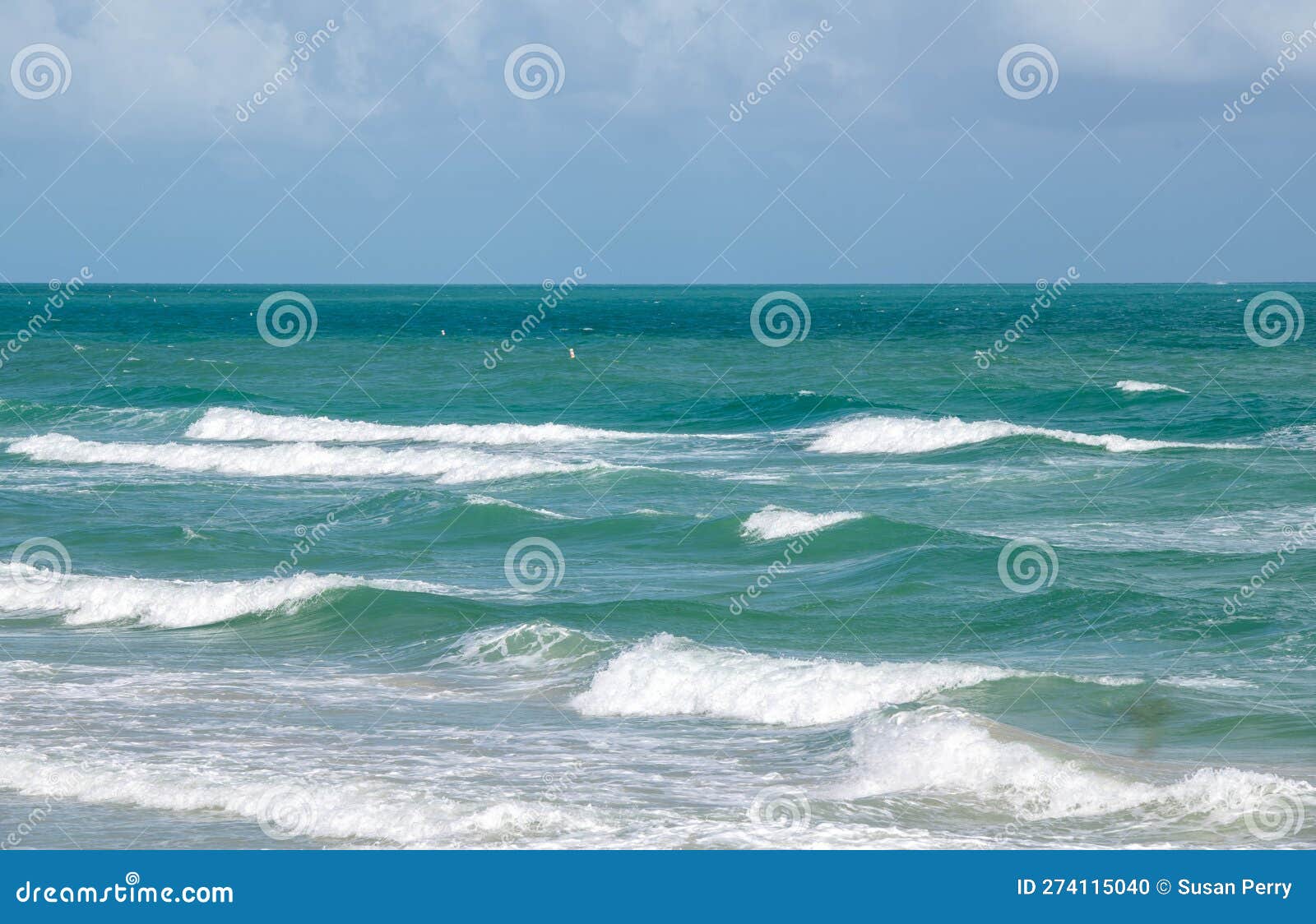 Waves in Miami Beach Florida Blue Skies Stock Photo - Image of sand ...