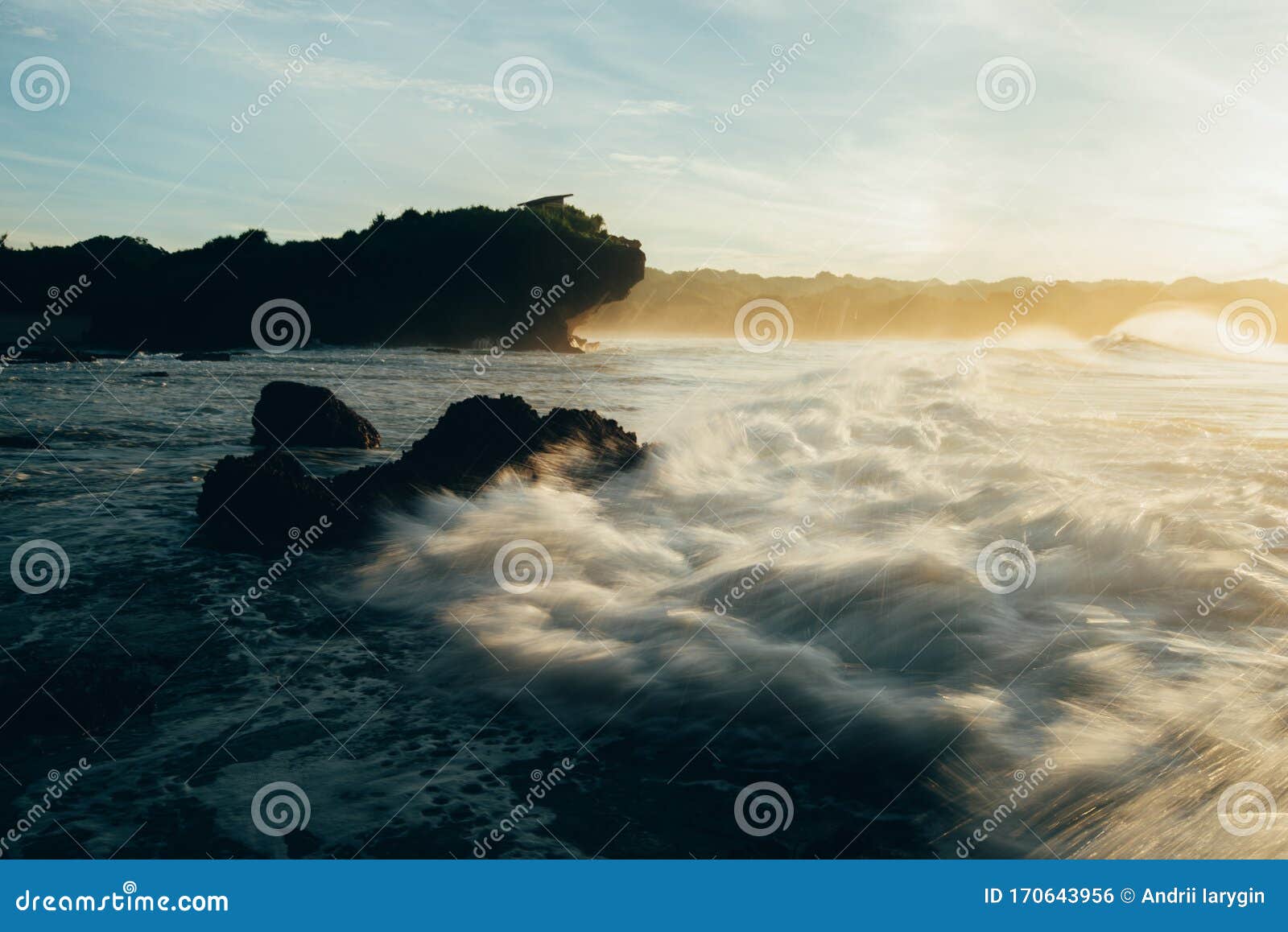 Morning ocean stock photo. Image of beauty, power, environment - 170643956