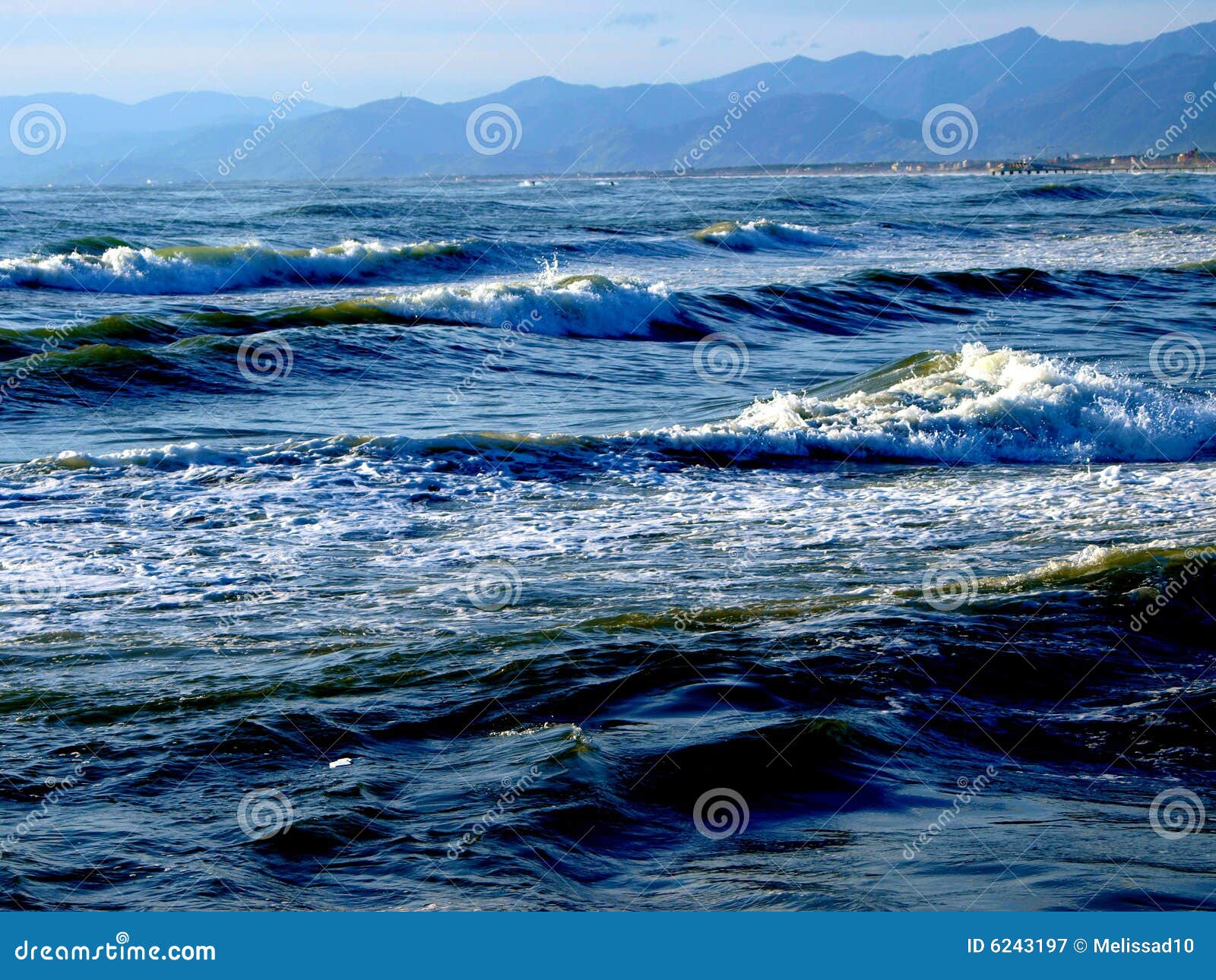 Waves and mountains stock image. Image of colorscoast - 6243197