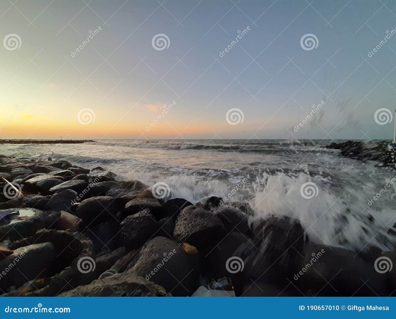 Waves at the Muarareja Beach Tegal Central Java Indonesia Thursday (7 ...