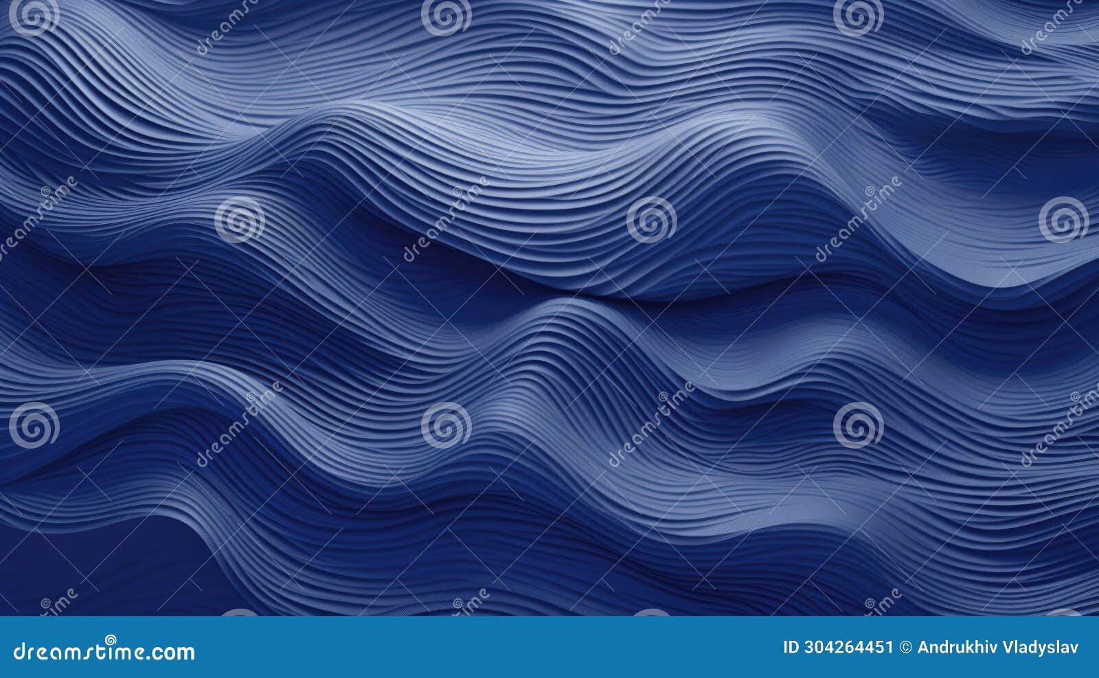 Waves in Navy Blue Colors, Abstract Illustration Stock Illustration ...