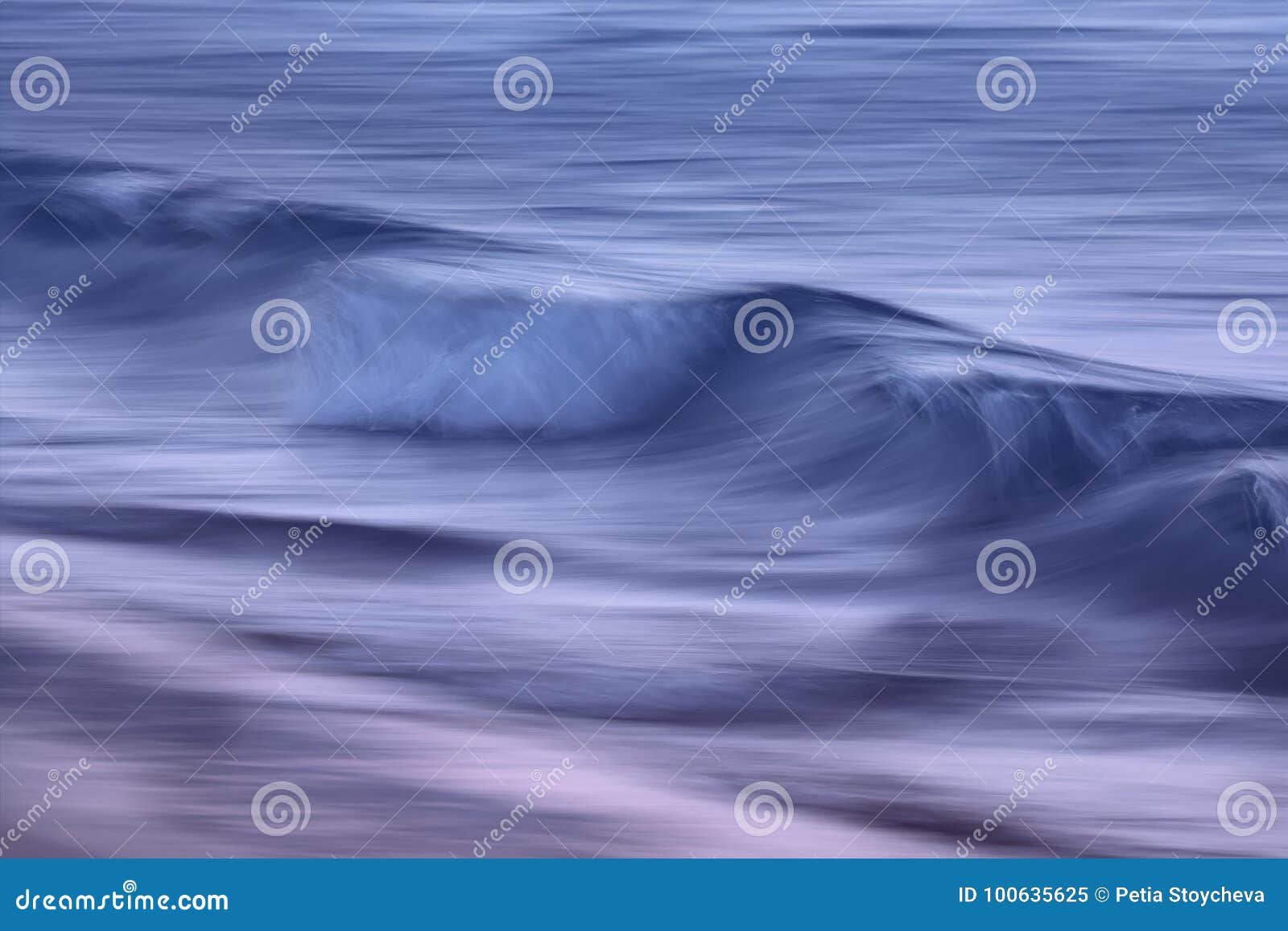 Waves on the Ocean Captured with a Slow Shutter Speed Stock Image ...