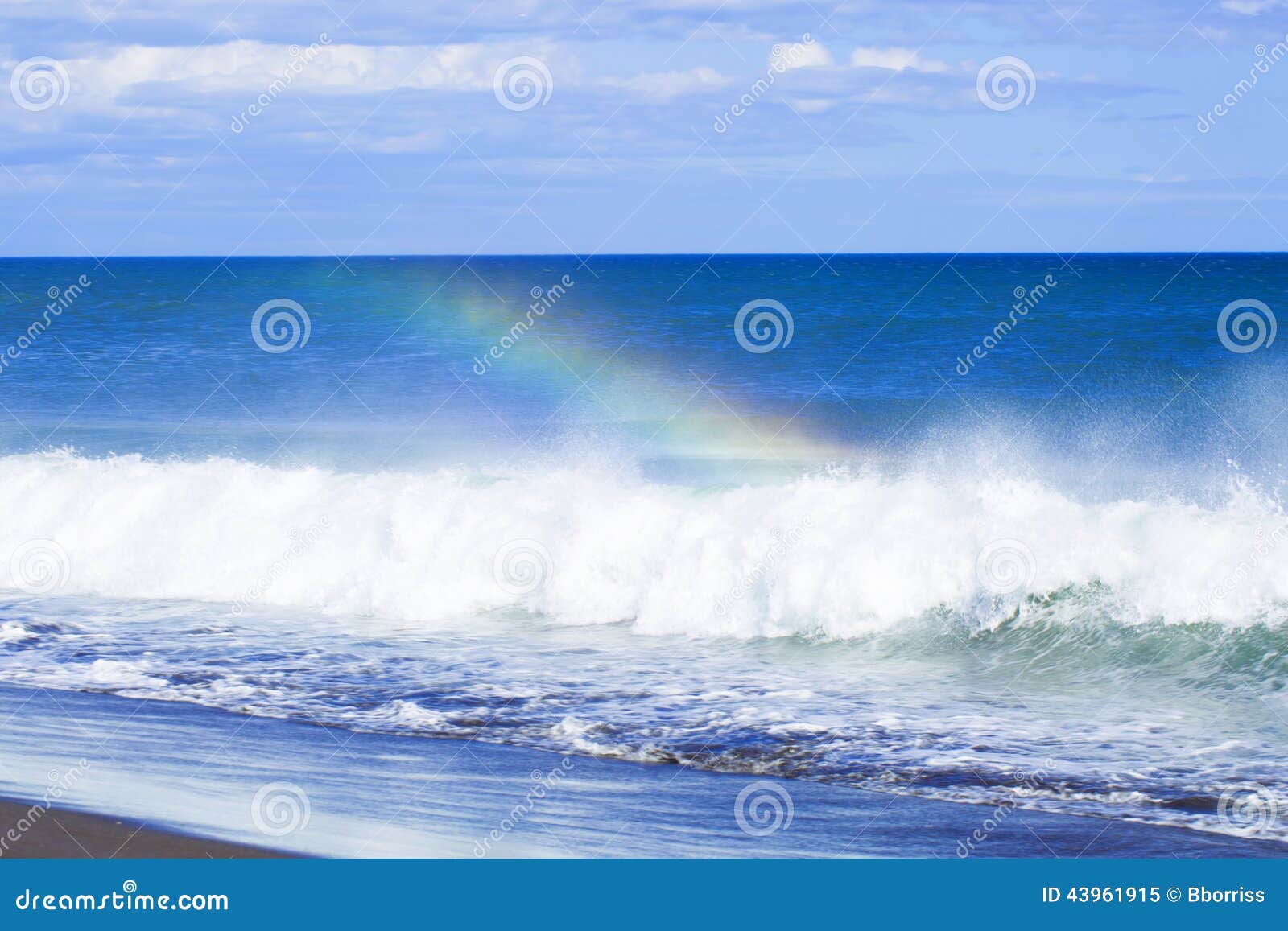 Waves On Ocean Form A Rainbow Royalty-Free Stock Photography ...