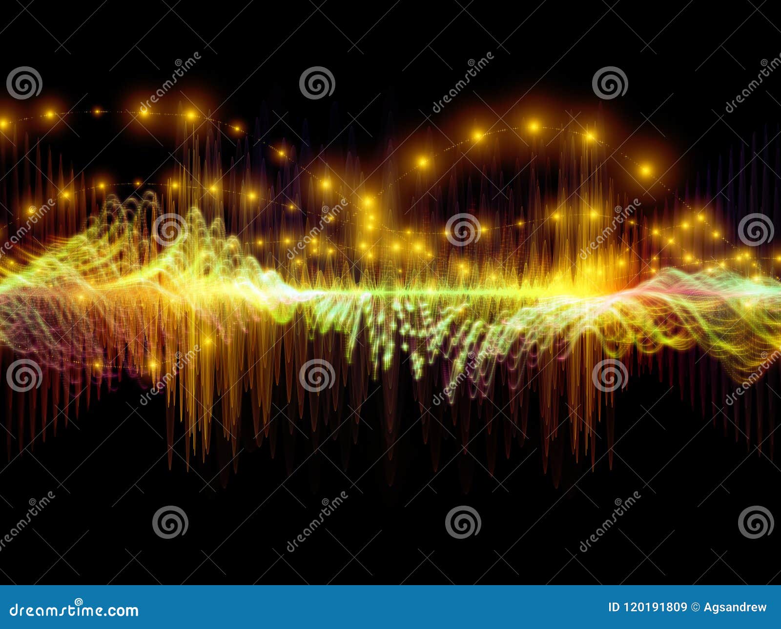 Waves of Oscillation stock illustration. Illustration of concept ...