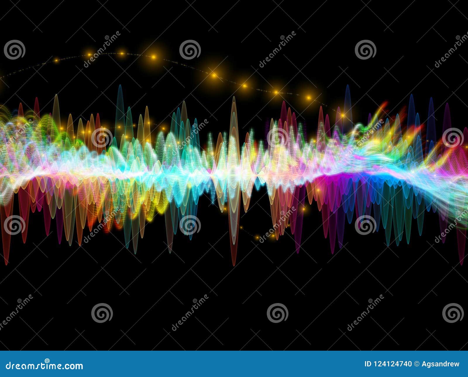 Waves of Oscillation stock illustration. Illustration of information ...