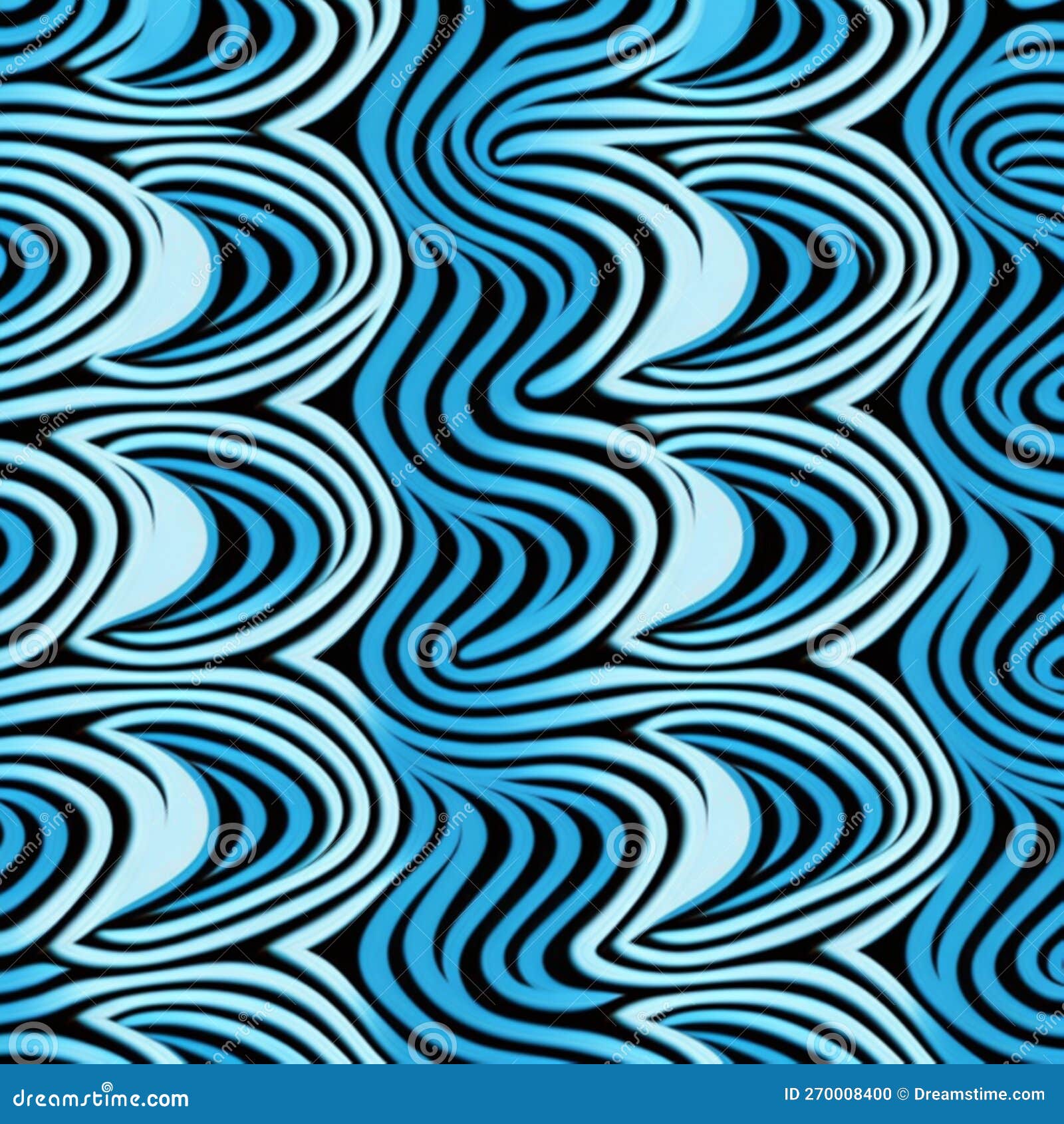 Waves Pattern with Blue and White Colors Stock Illustration ...