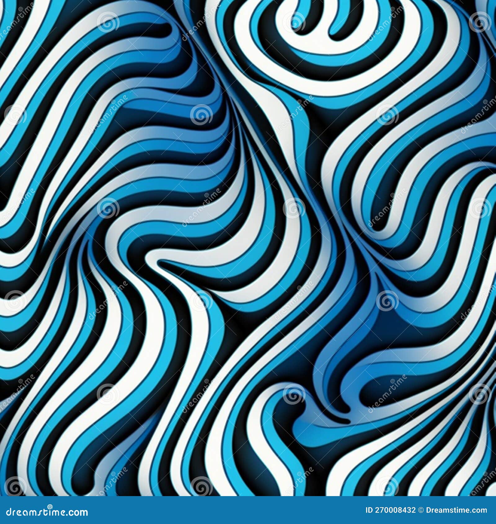 Waves Pattern with Blue and White Colors Stock Illustration ...