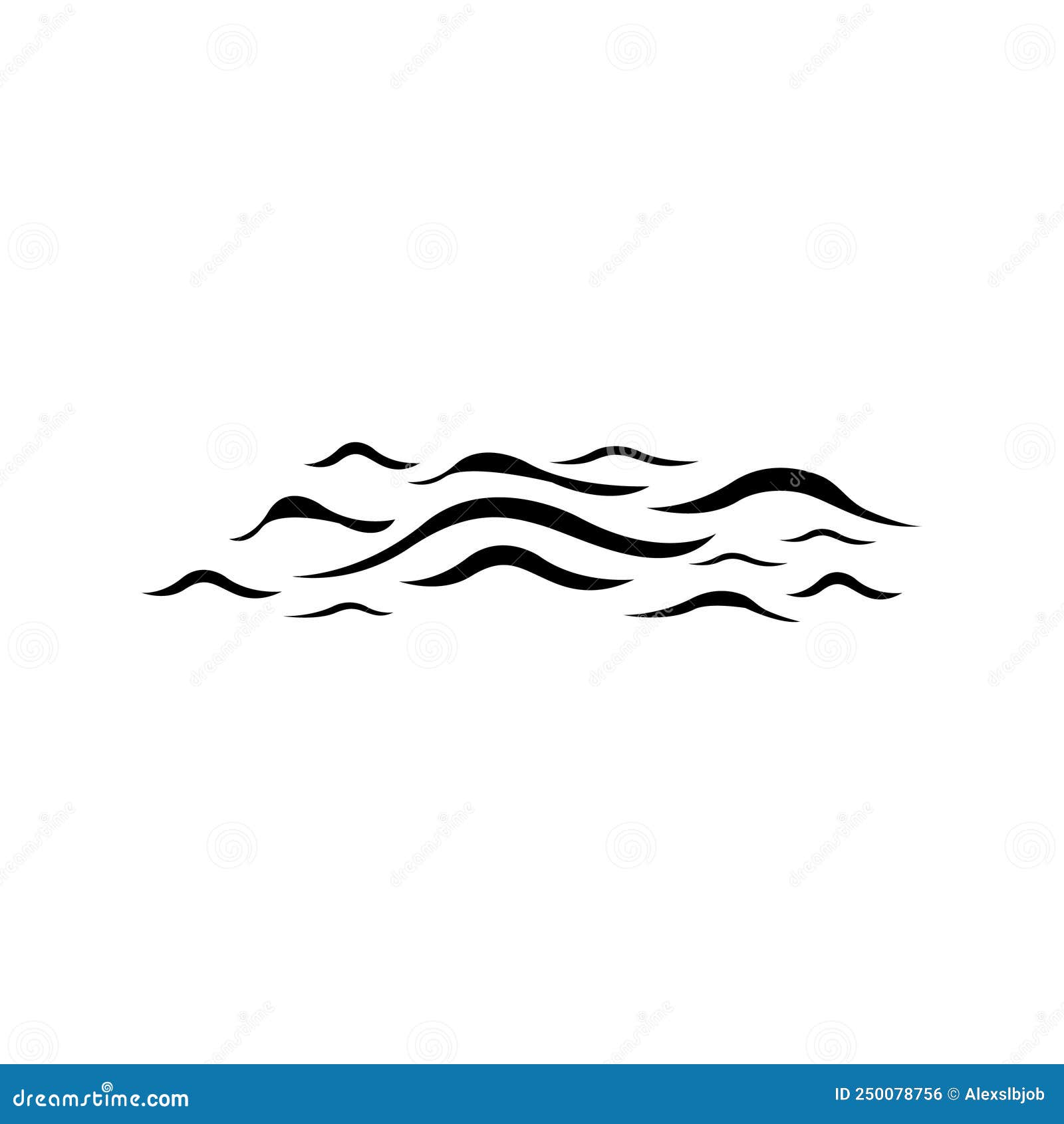 Waves Pattern Set. Vector Template Illustration Stock Vector ...
