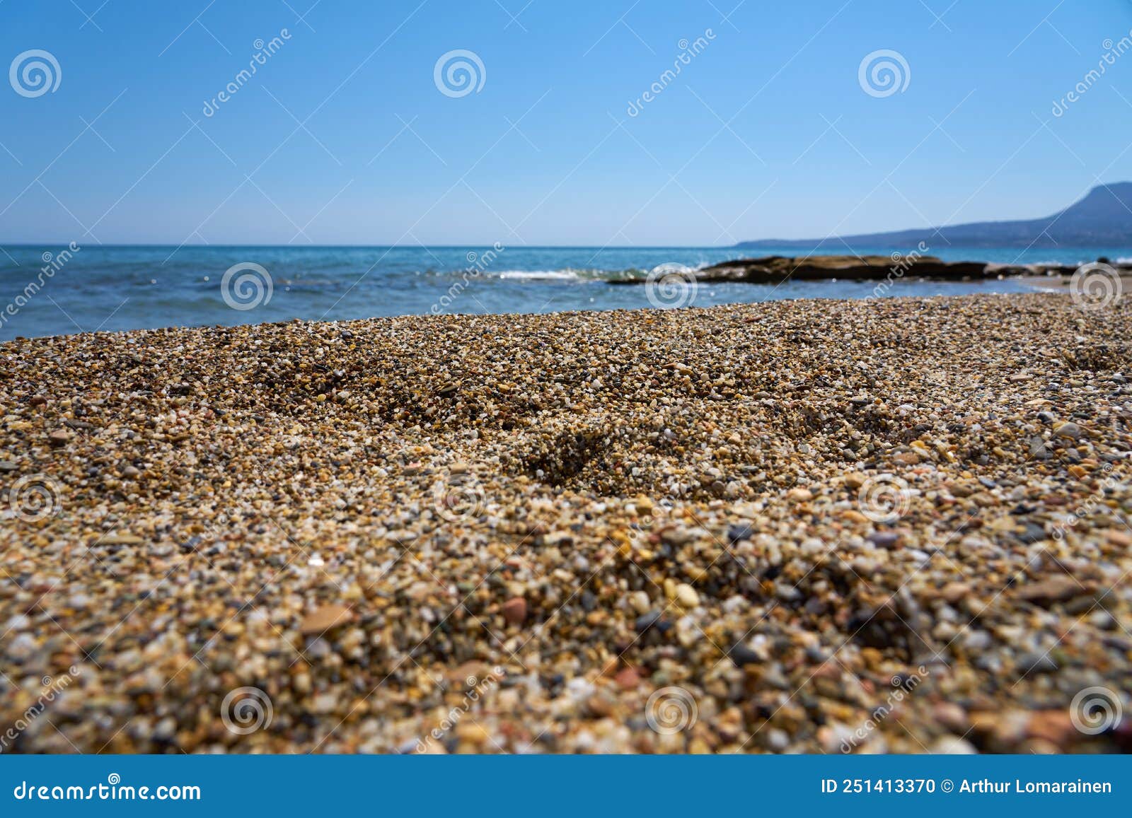 Waves on a Pebble Beach in Chania in Crete Stock Photo - Image of ...