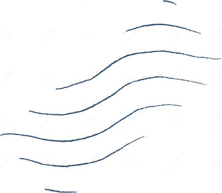 Waves Postage Stamp stock illustration. Illustration of retro - 353620477