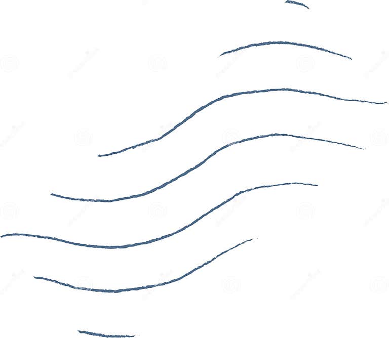 Waves Postage Stamp stock illustration. Illustration of retro - 353620477