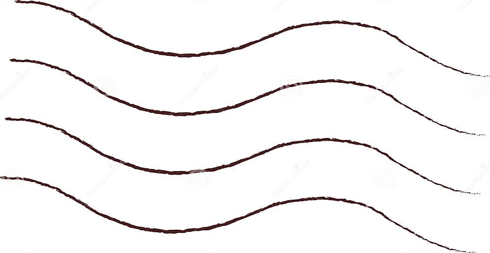 Waves Postage Stamp stock illustration. Illustration of template ...