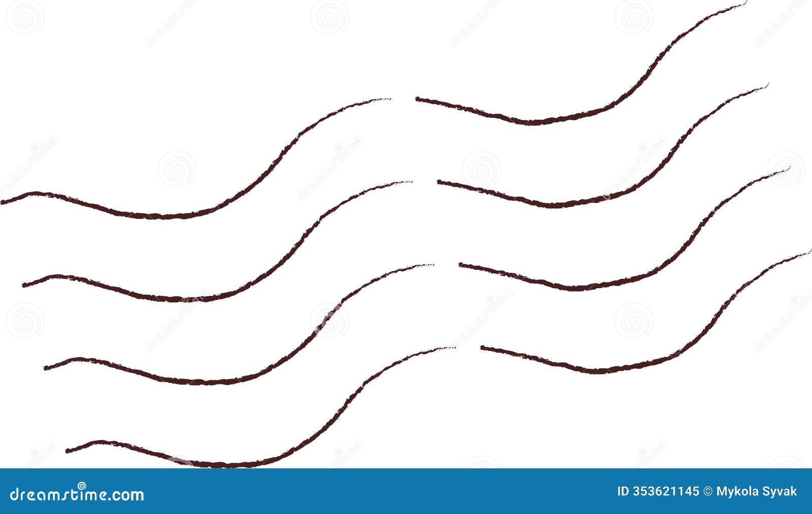 Waves Postage Stamp stock illustration. Illustration of post - 353621145