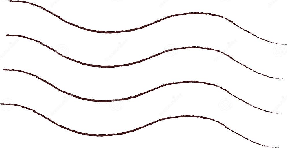 Waves Postage Stamp stock illustration. Illustration of mark - 356047963