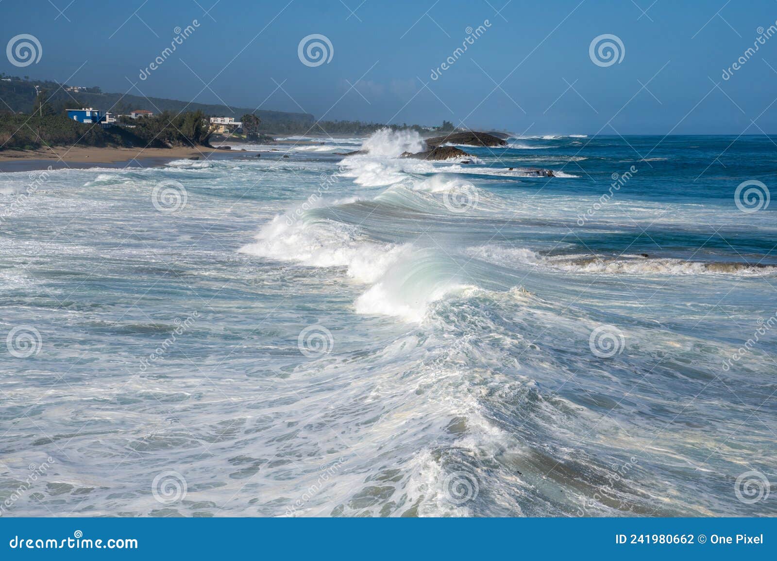 Waves Aguadilla Puerto Rico Beach Royalty-Free Stock Photography ...