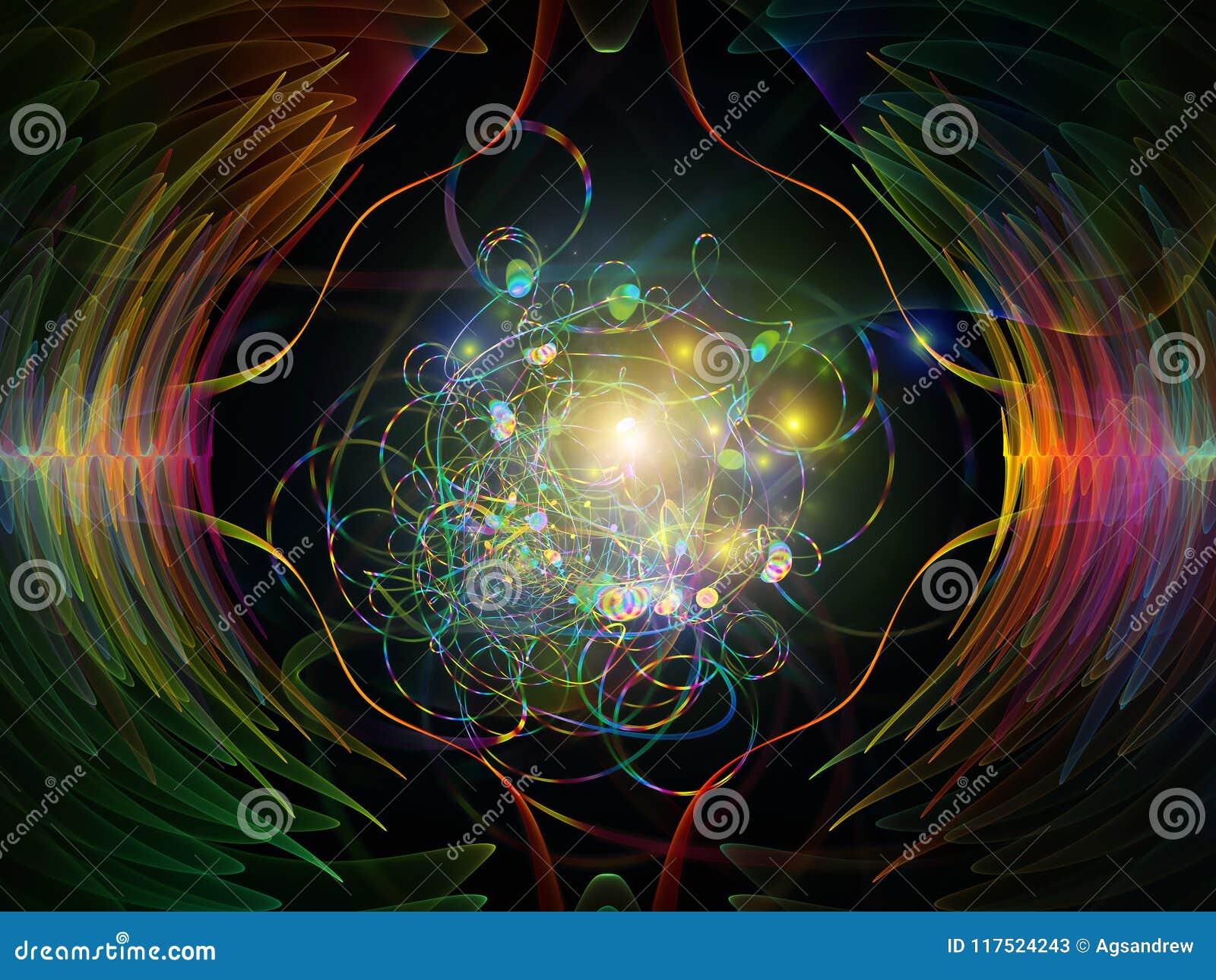Waves of Radial Oscillation Stock Illustration - Illustration of ...