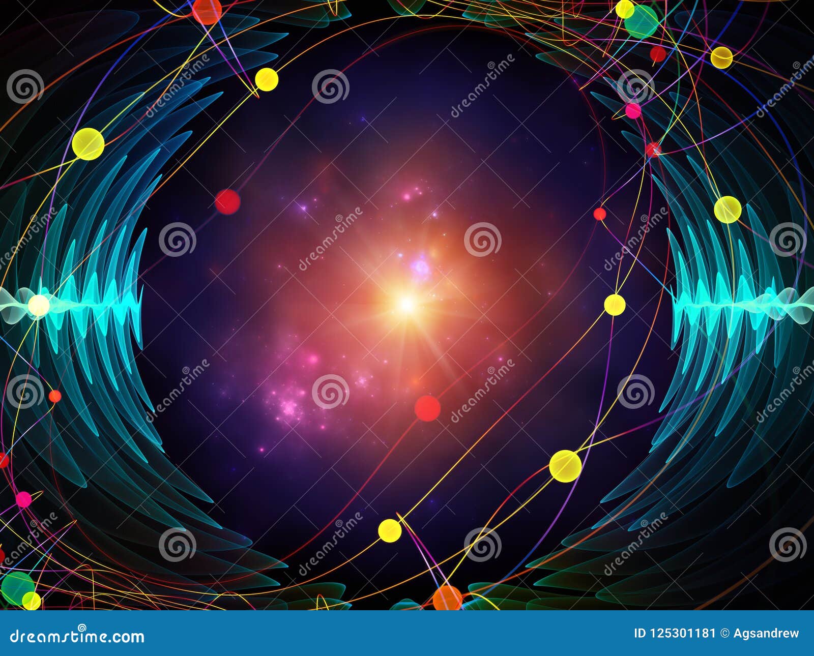Waves of Radial Oscillation Stock Illustration - Illustration of ...