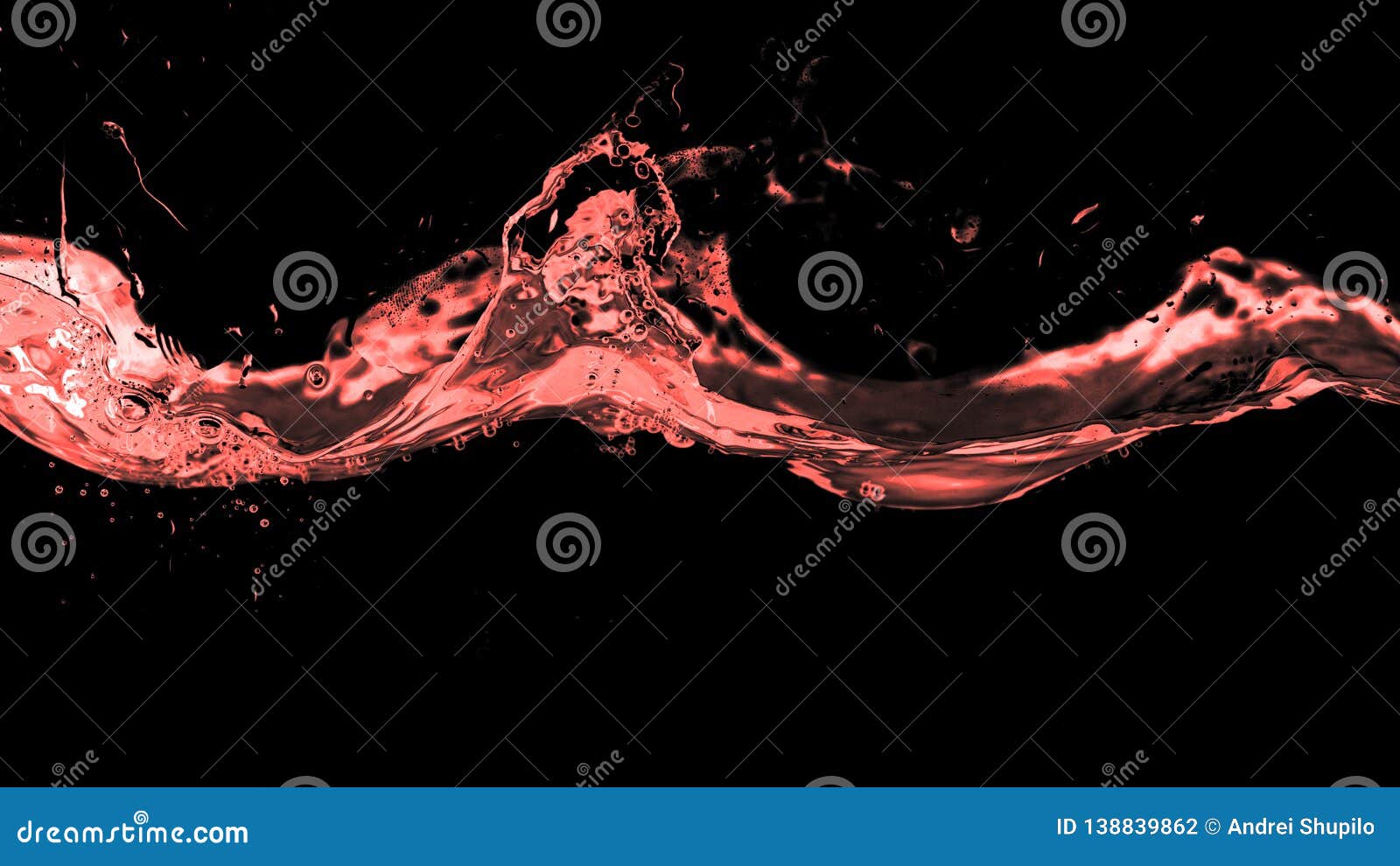 Waves of Red Water on a Black Background Stock Photo - Image of ...