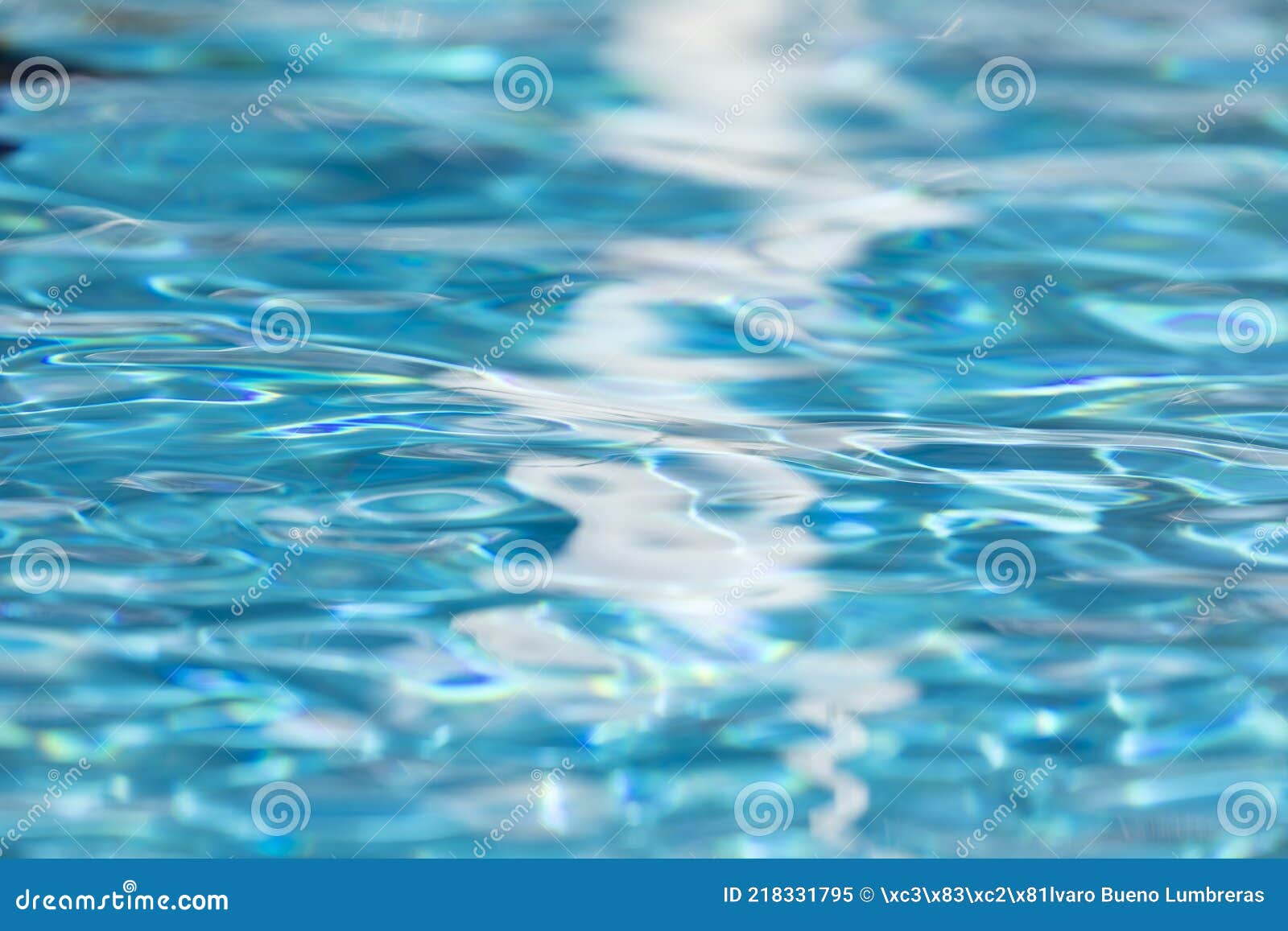 Waves and Reflections in a Swimming Pool, in Summer, Spain Stock Image ...