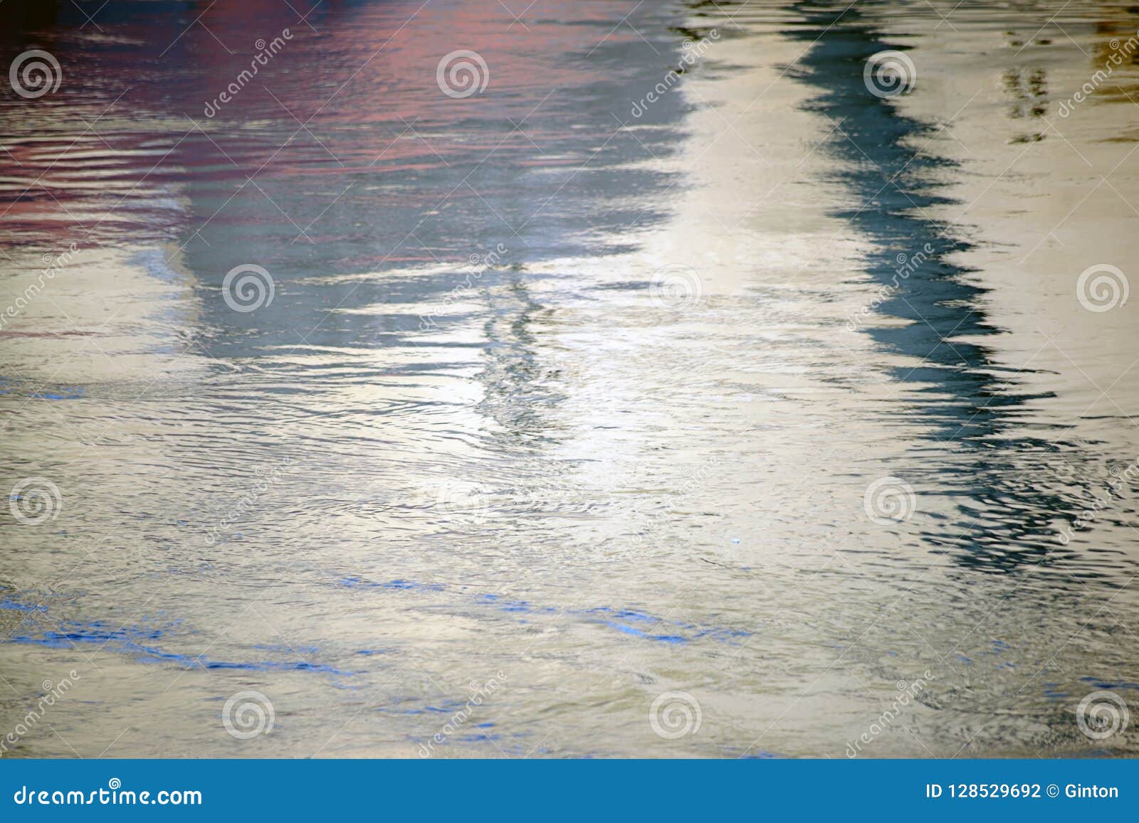 Waves and Reflections on the Water Surface Stock Photo - Image of ...