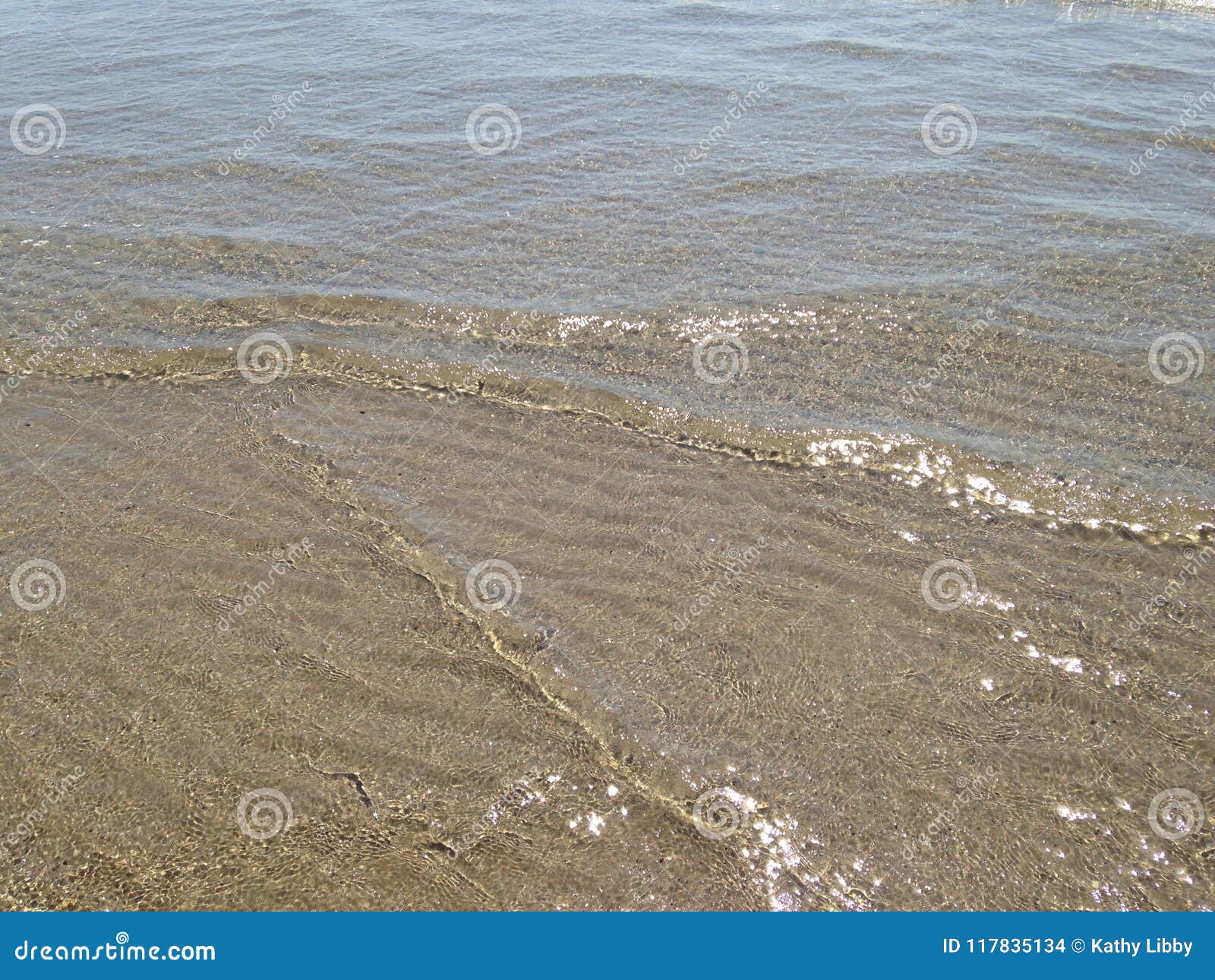 Waves and rippled sand stock photo. Image of sand, waves - 117835134