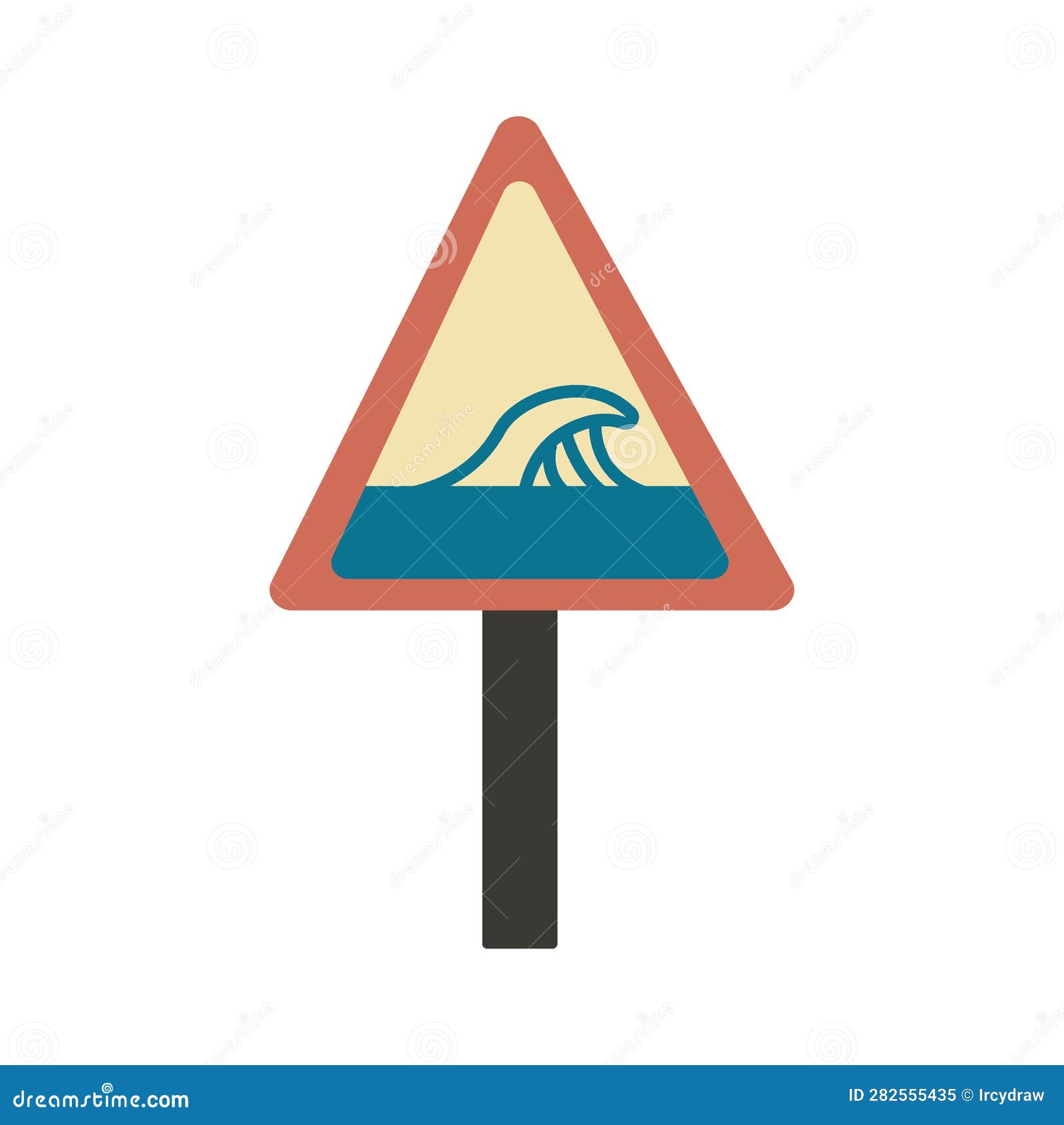 Waves Road Sign Tsunami Sign Stock Vector - Illustration of design ...