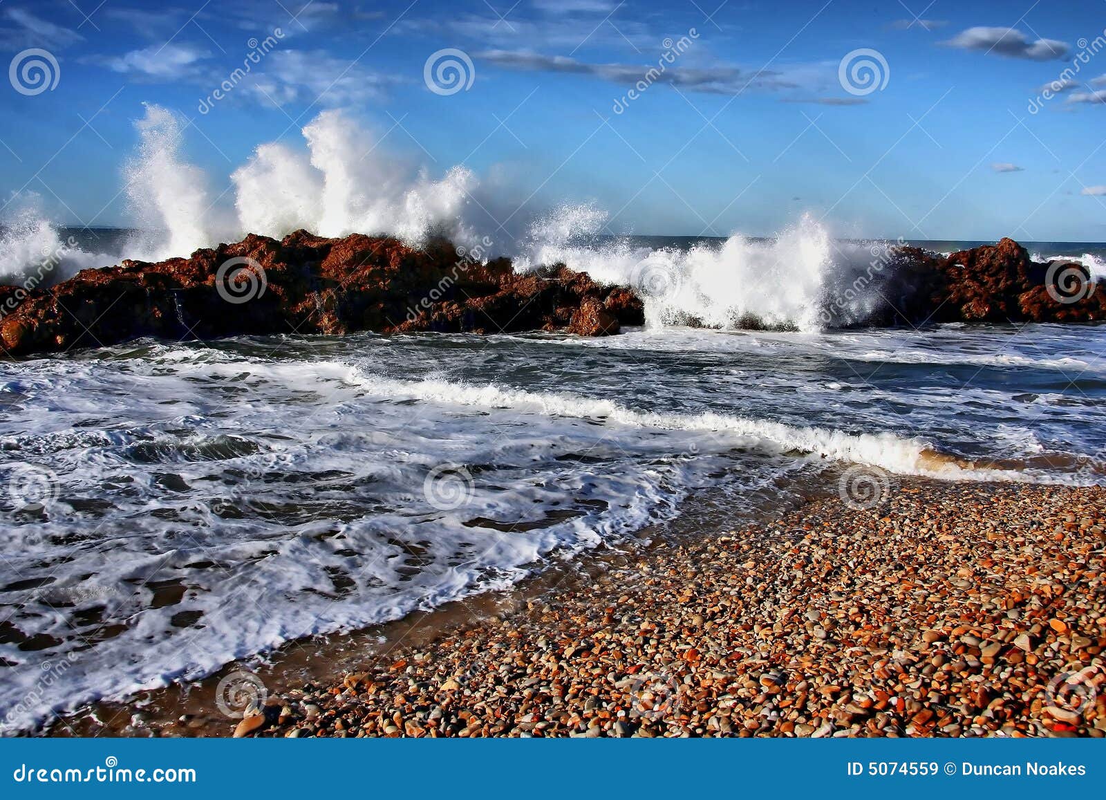Waves and Rocks stock image. Image of waterfront, shore - 5074559