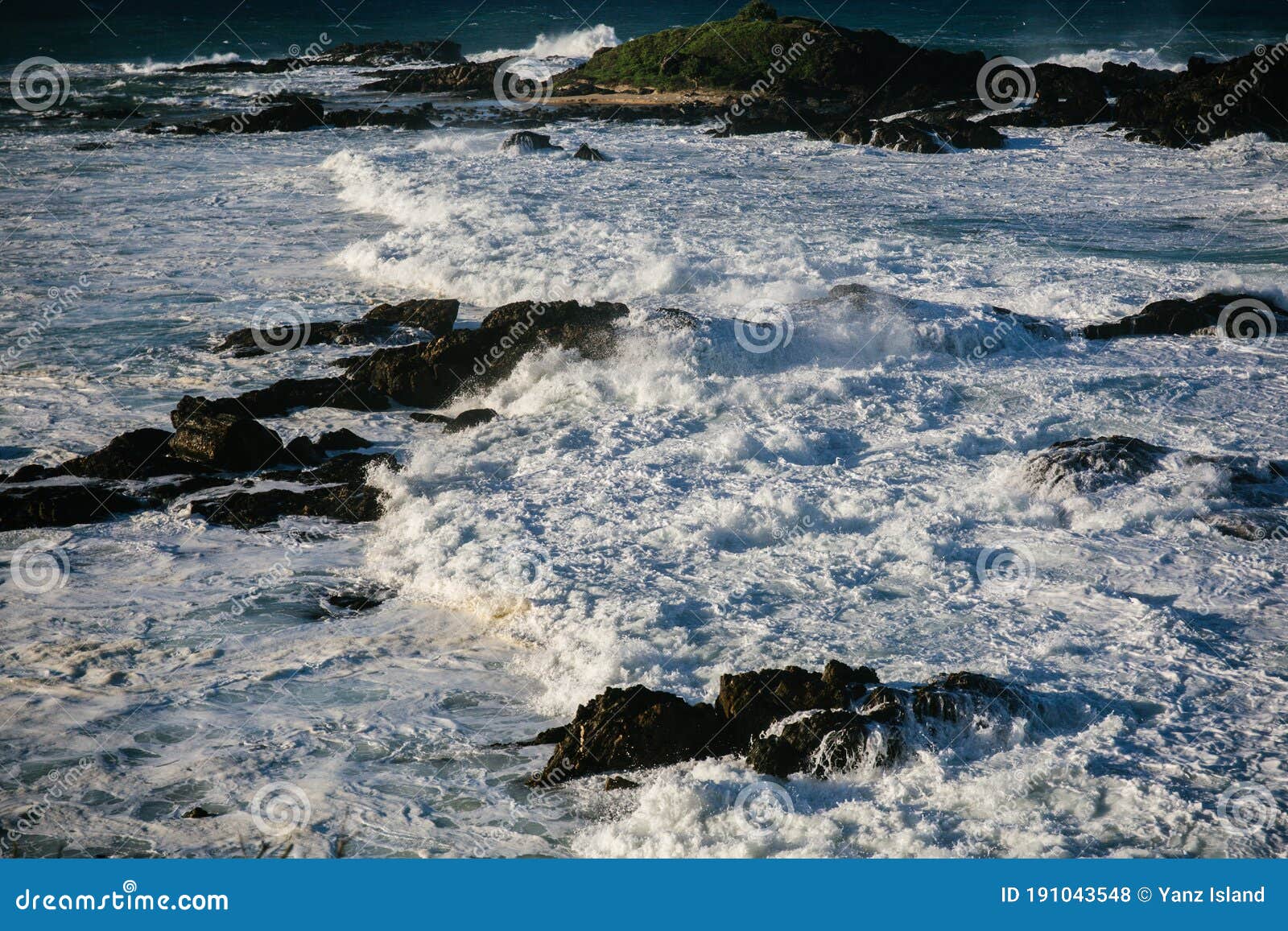 Waves and Rocks on the Beach Stock Photo - Image of landscape, beach ...