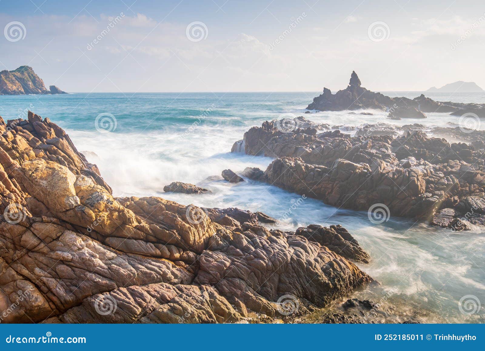 Waves on the Rocks in the Center of Vietnam Stock Image - Image of ...