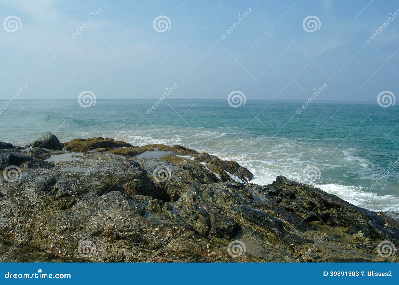 Waves and Rocks on the Ocean from Above. Stock Image - Image of nature ...