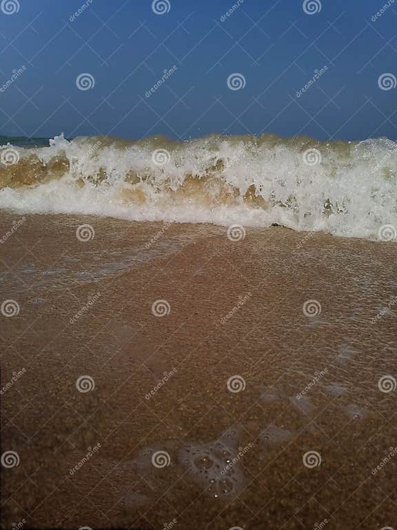 Waves Roll on the Sandy Shore Stock Image - Image of roll, sandy: 269855269