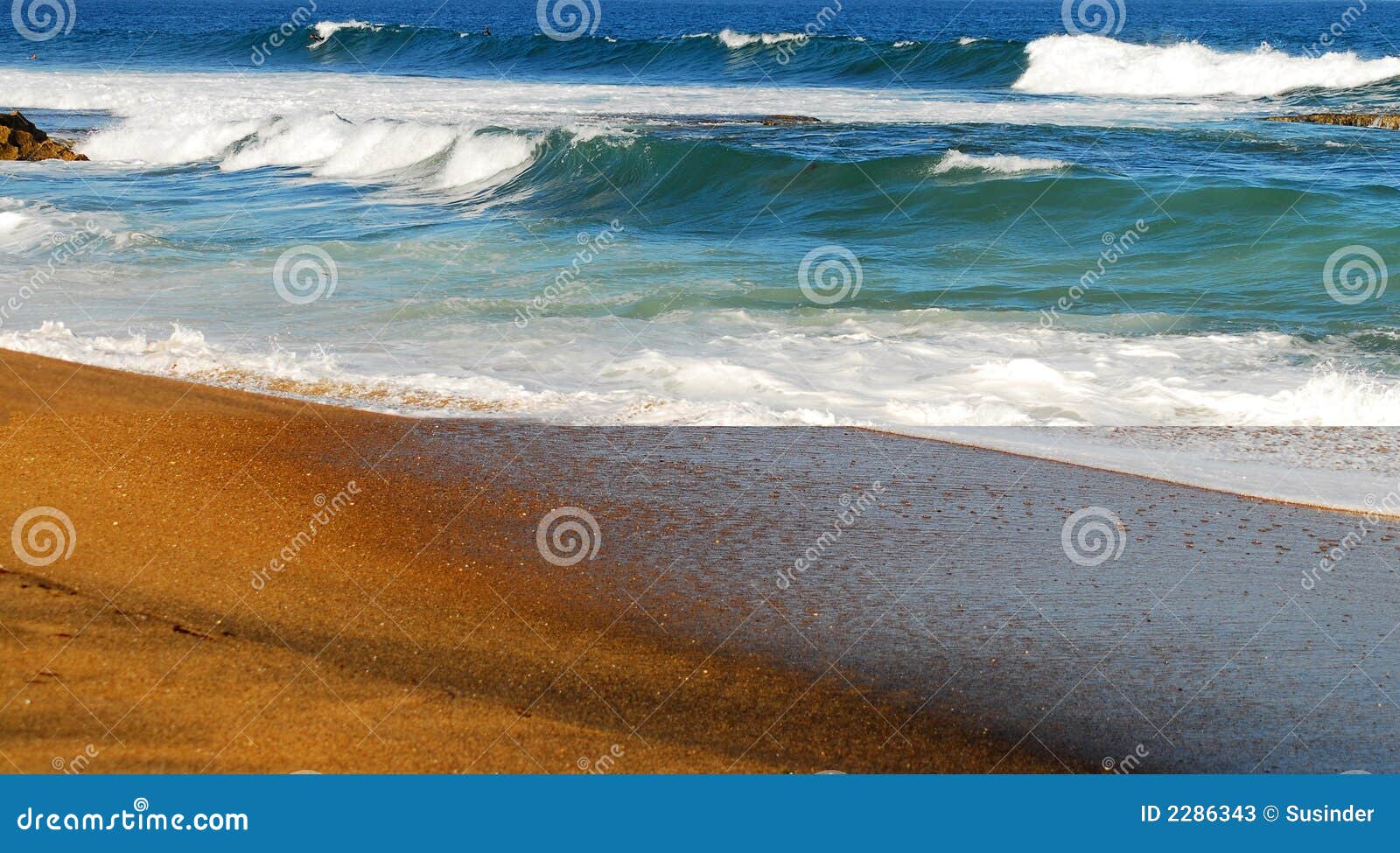 Waves Rolling on the Sand stock image. Image of waves - 2286343